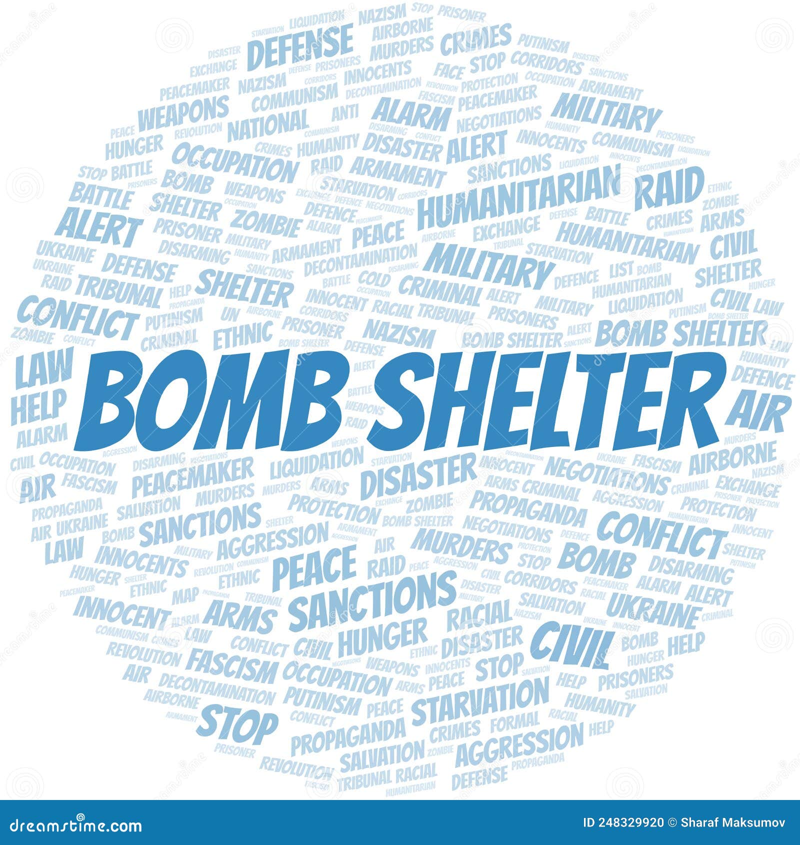 Bomb Shelter Word Cloud. Vector Made with the Text only. Stock Vector ...