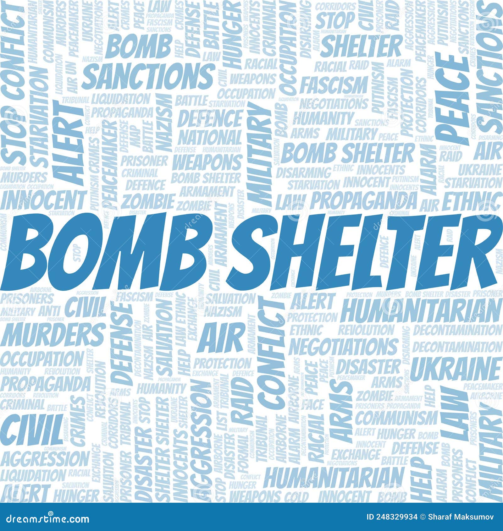Bomb Shelter Word Cloud. Vector Made with the Text only. Stock Vector ...