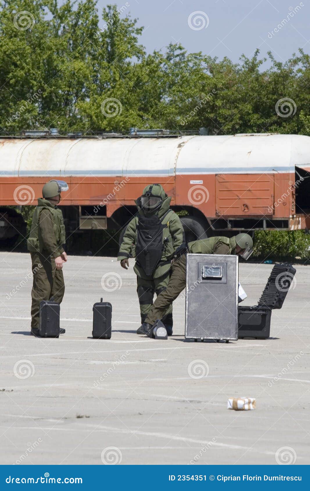 Bomb squad action stock image. Image of team, demonstration - 2354351