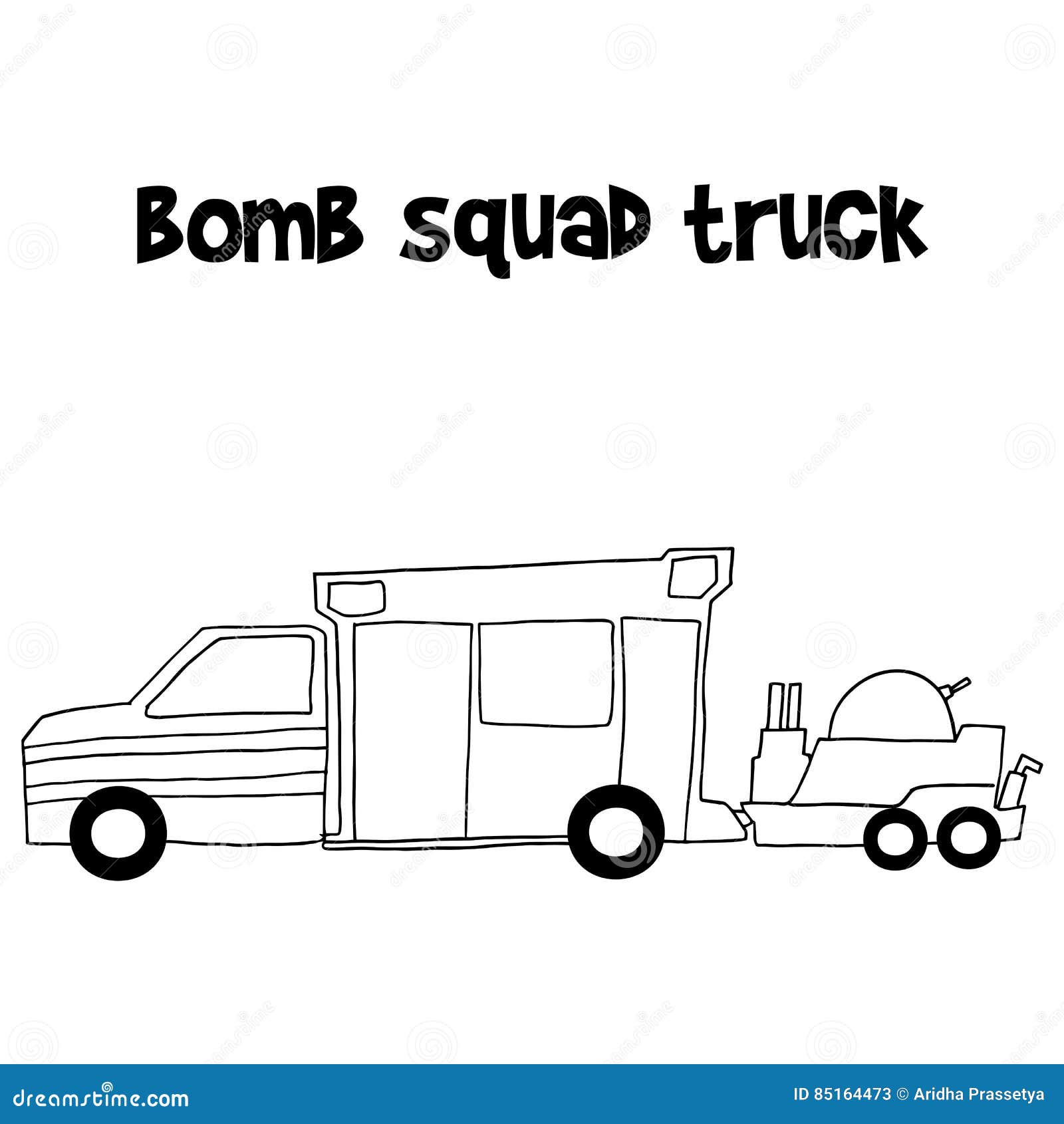 Bomb Squad Truck Vector Illustration | CartoonDealer.com #85164473