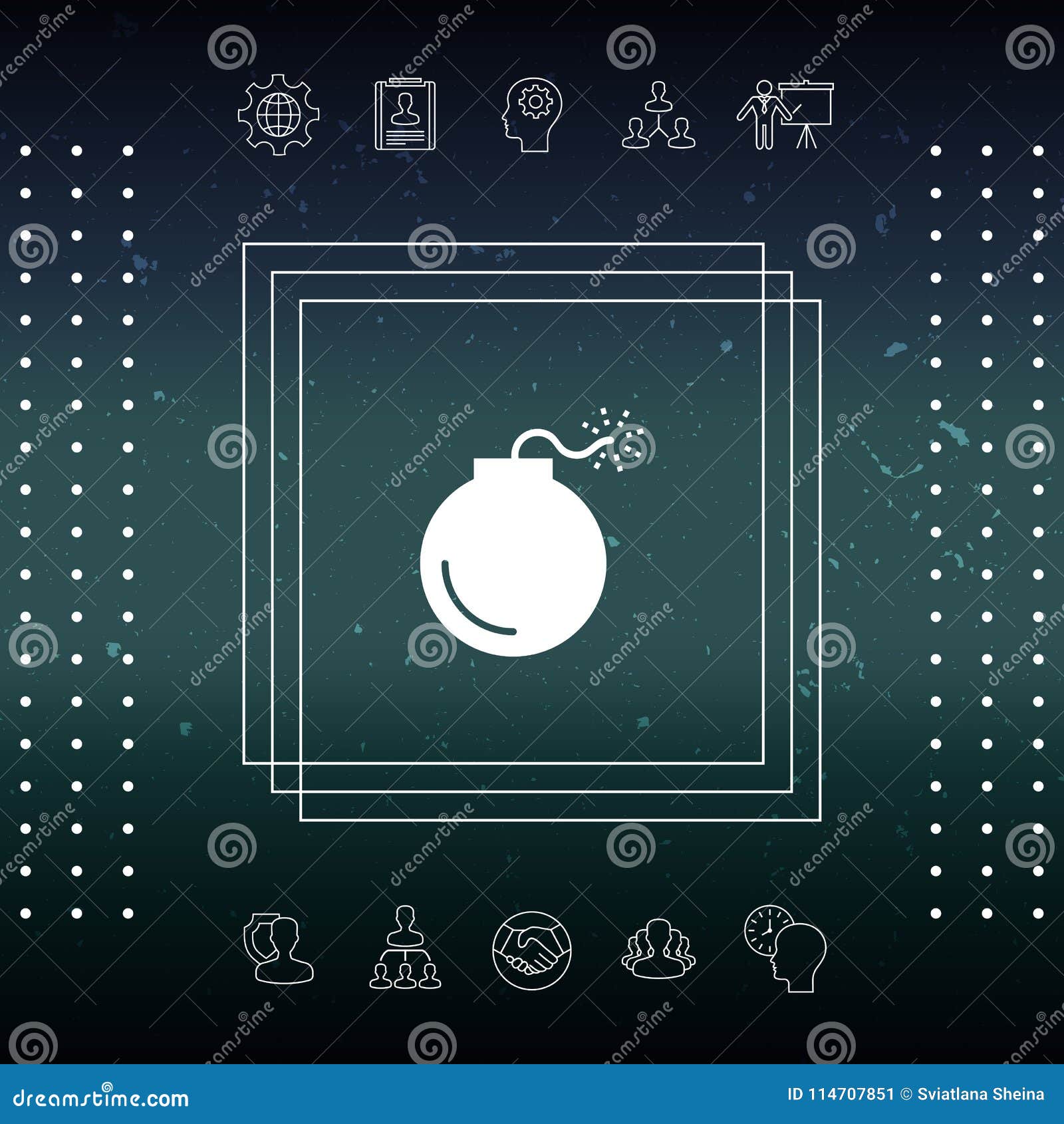 Bomb symbol icon stock vector. Illustration of conflict - 114707851