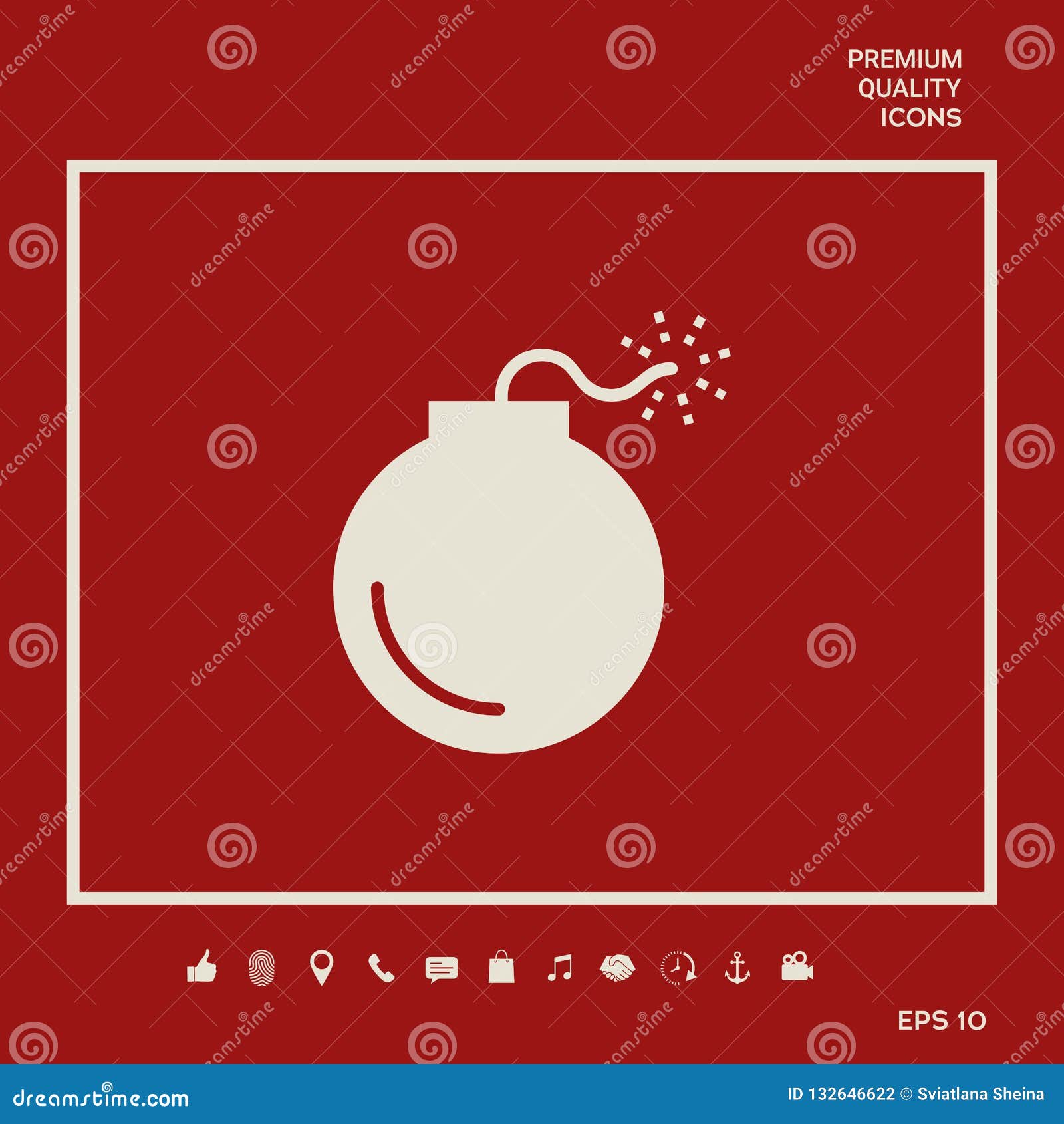 Bomb Symbol Icon. Graphic Elements for Your Design Stock Vector ...