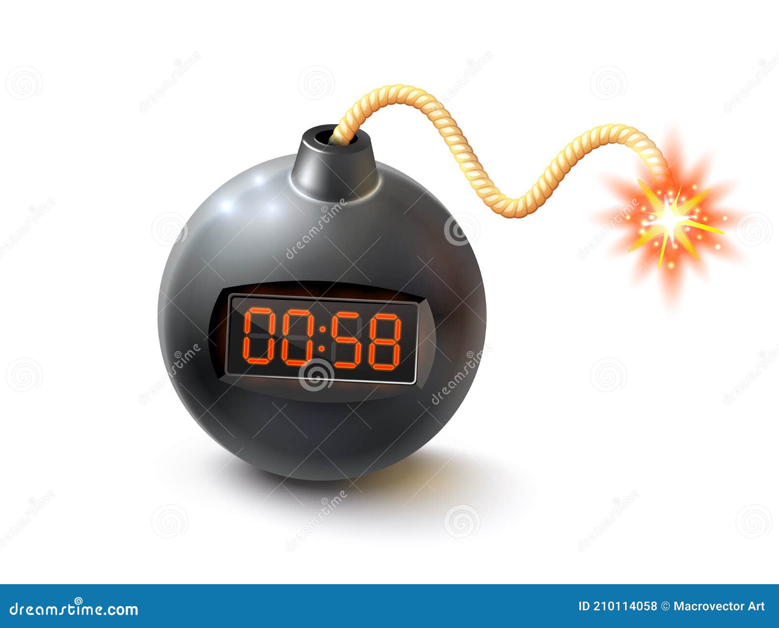 Bomb with Timer Illustration Stock Vector - Illustration of conflict ...
