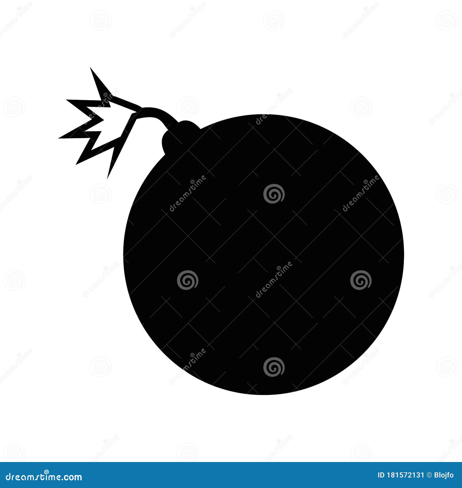 Bomb vector icon stock vector. Illustration of explode - 181572131