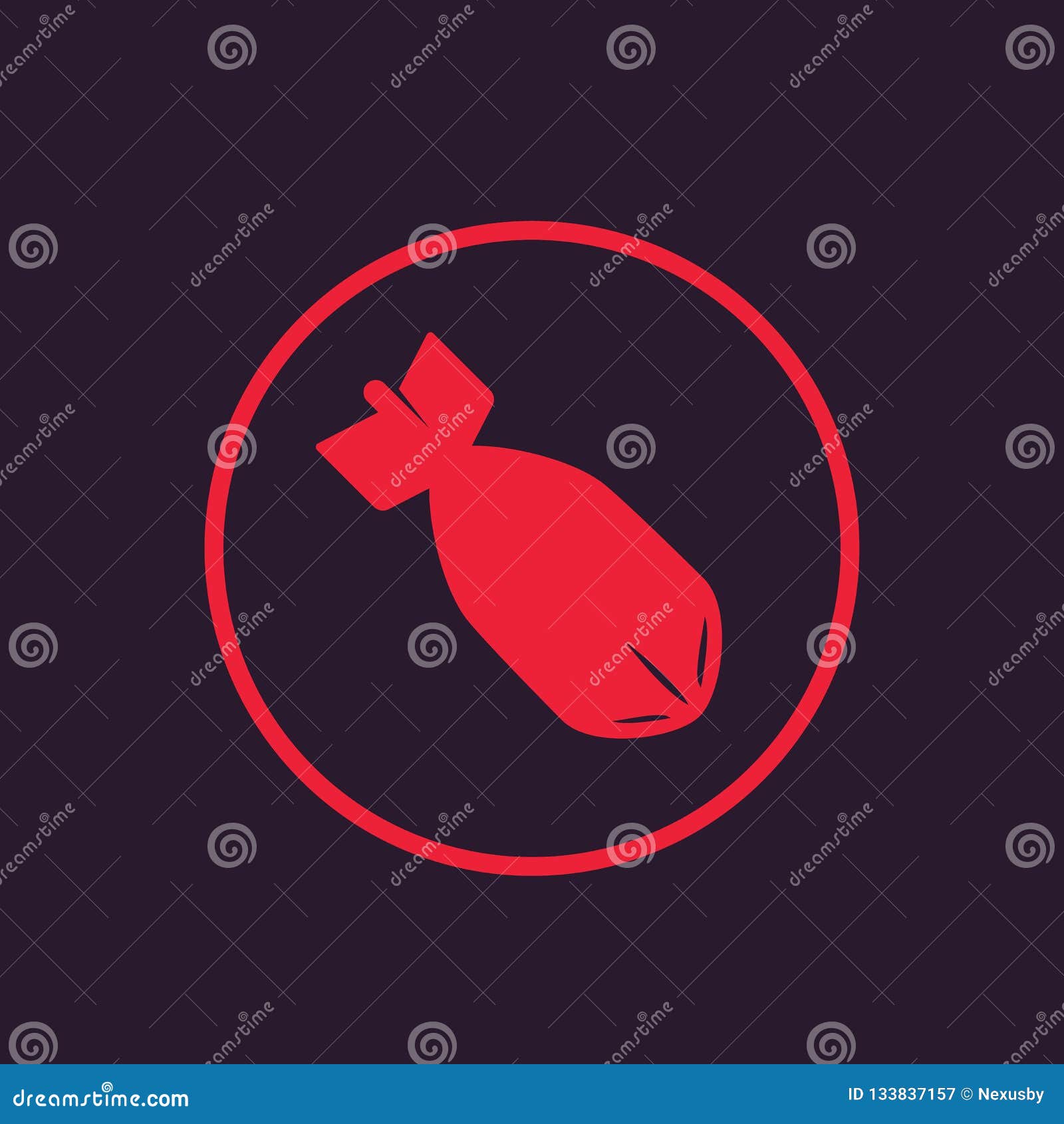 Bomb Vector Icon, Realistic Dynamite Violence Illustration. Bomb Fuse ...