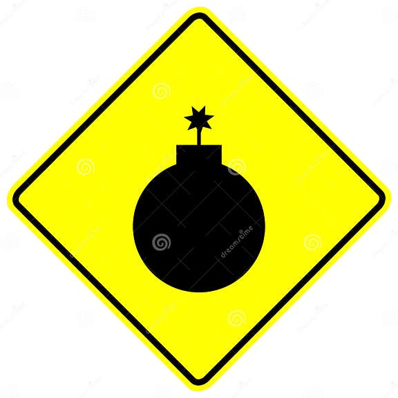 Bomb vector sign stock vector. Illustration of explosive - 7617300