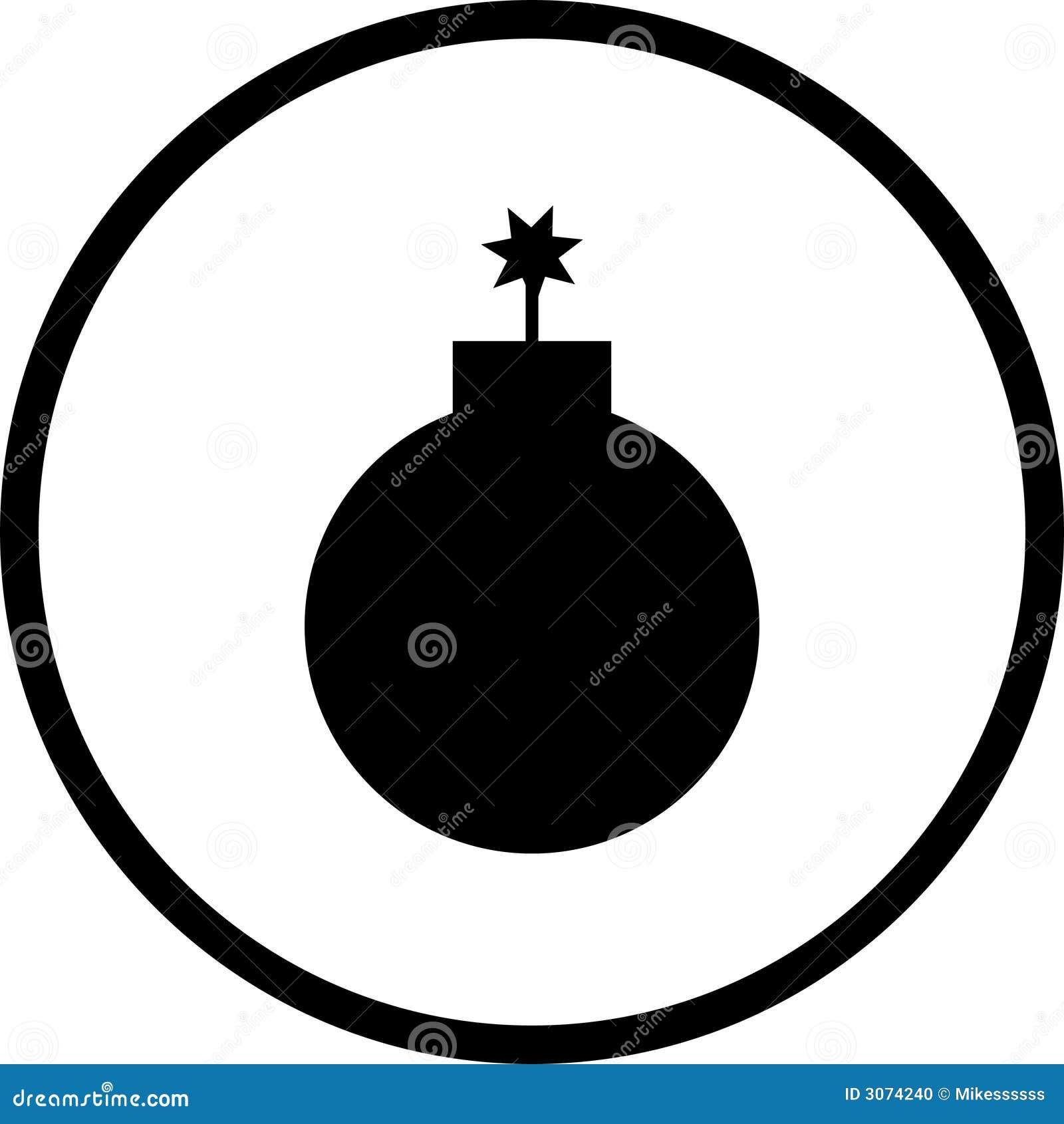 Bomb vector symbol stock vector. Illustration of explosive - 3074240