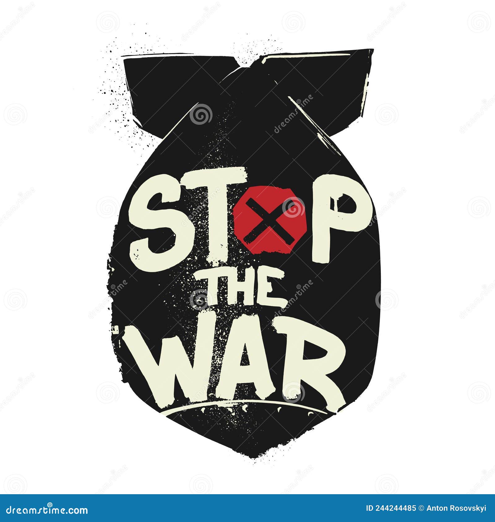 Bomb Warhead in the Air. Stop the War Stock Vector - Illustration of ...