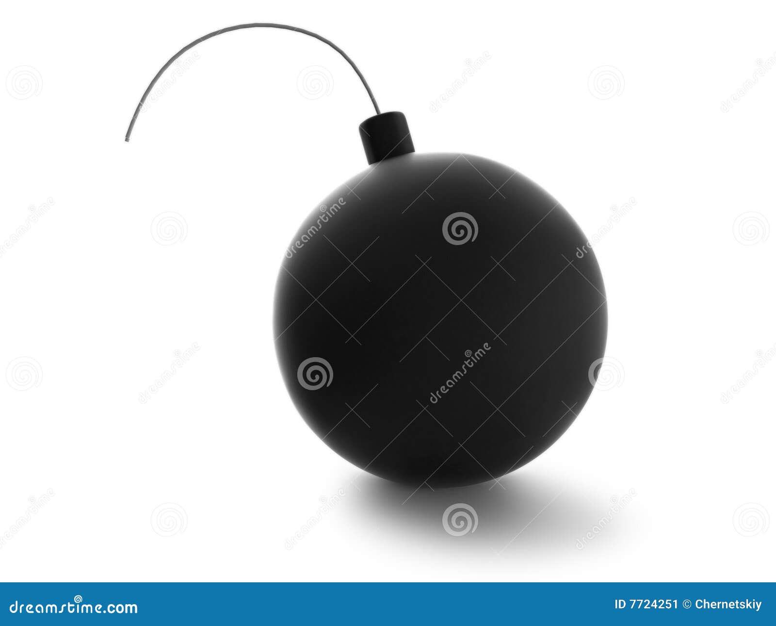 Bomb On White Picture. Image: 7724251