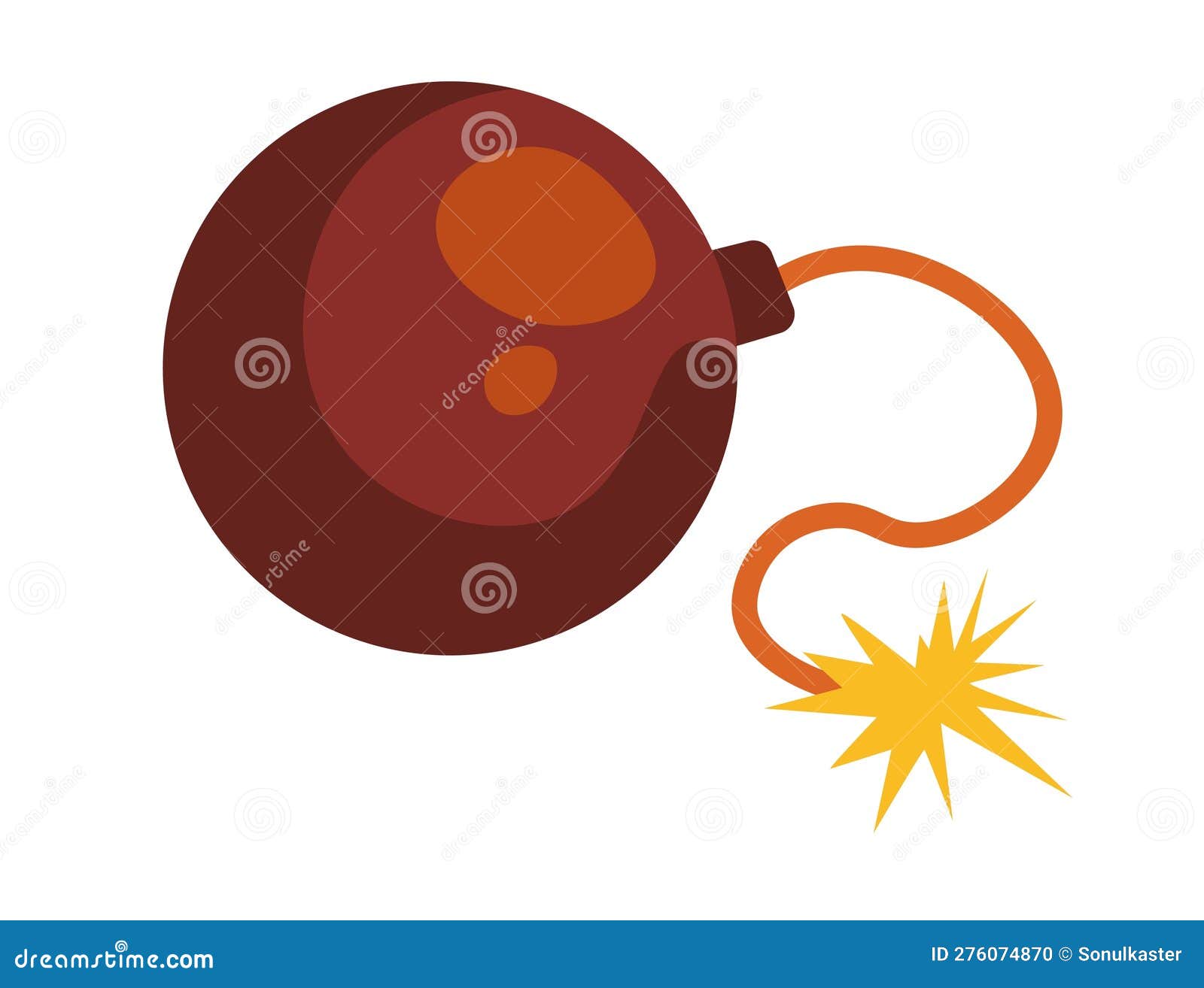 Bomb with Wick and Ignition, Weapon Explosion Stock Vector ...