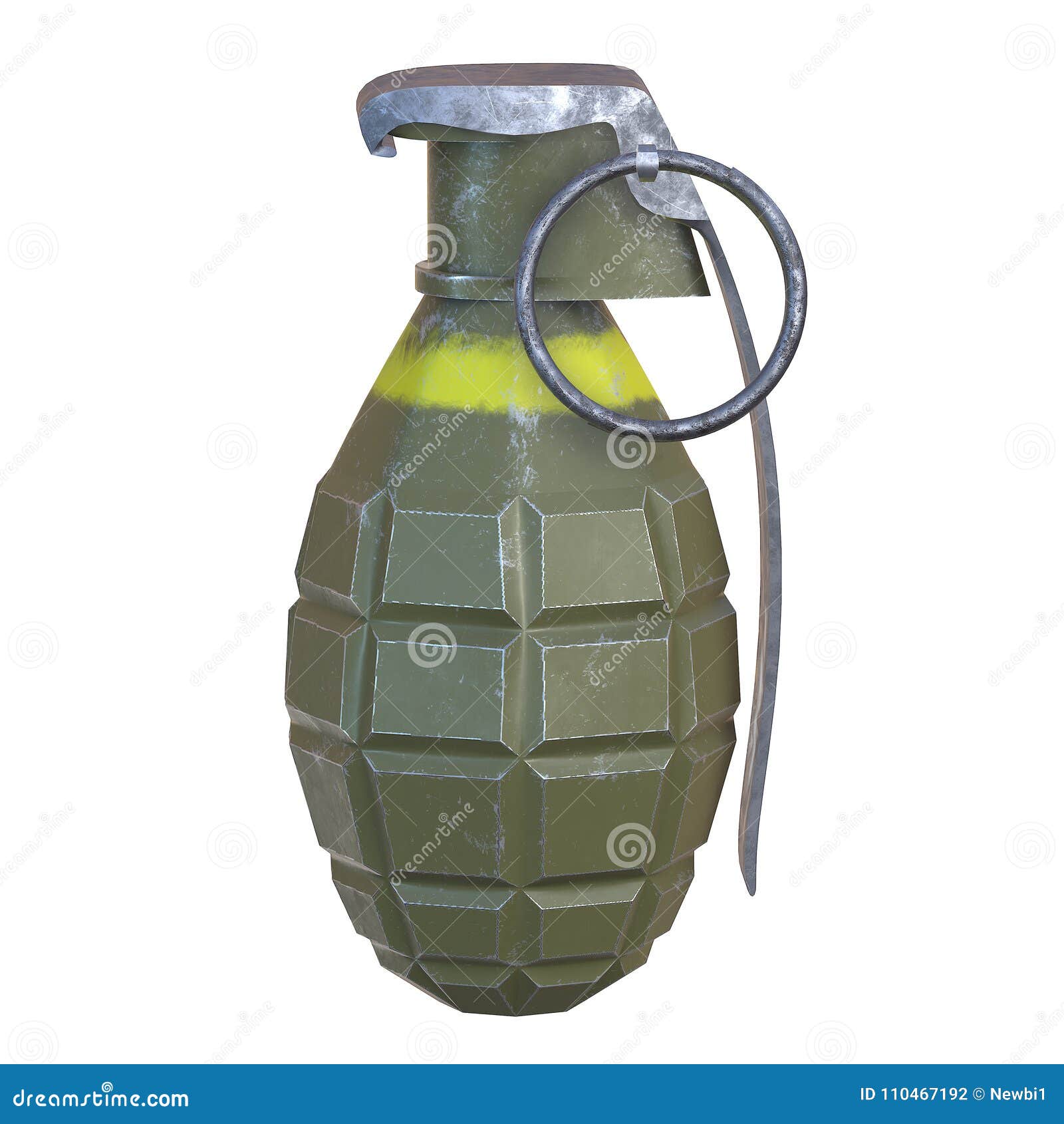 Bomba Aislada De La Mano Con El Fondo Blanco Stock de ilustración ...