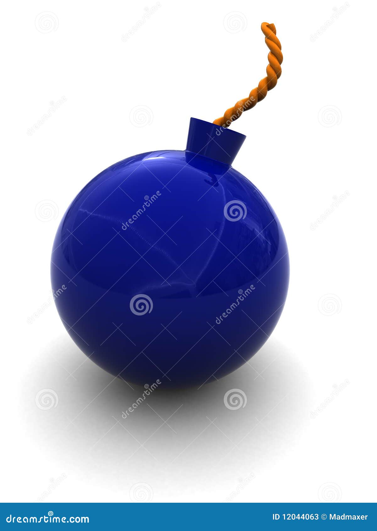 Bomba azul stock de ilustración. Ilustración de encendido - 12044063