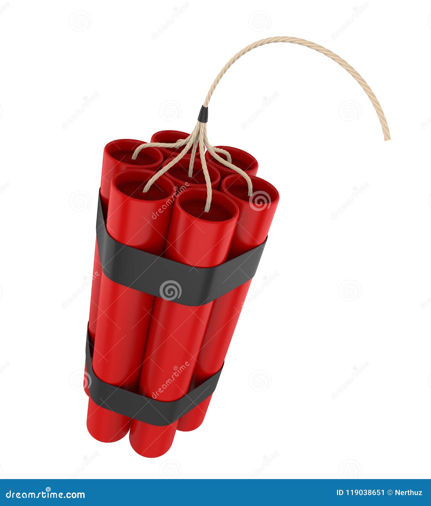 Bomba da dinamite isolada ilustração stock. Ilustração de arma - 119038651