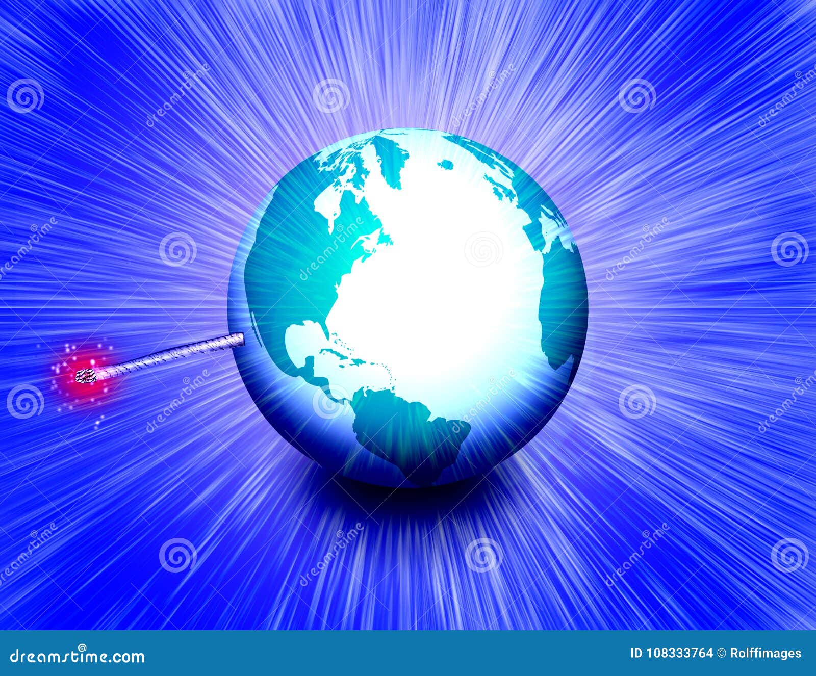 Bomba da terra ilustração stock. Ilustração de bomba - 108333764