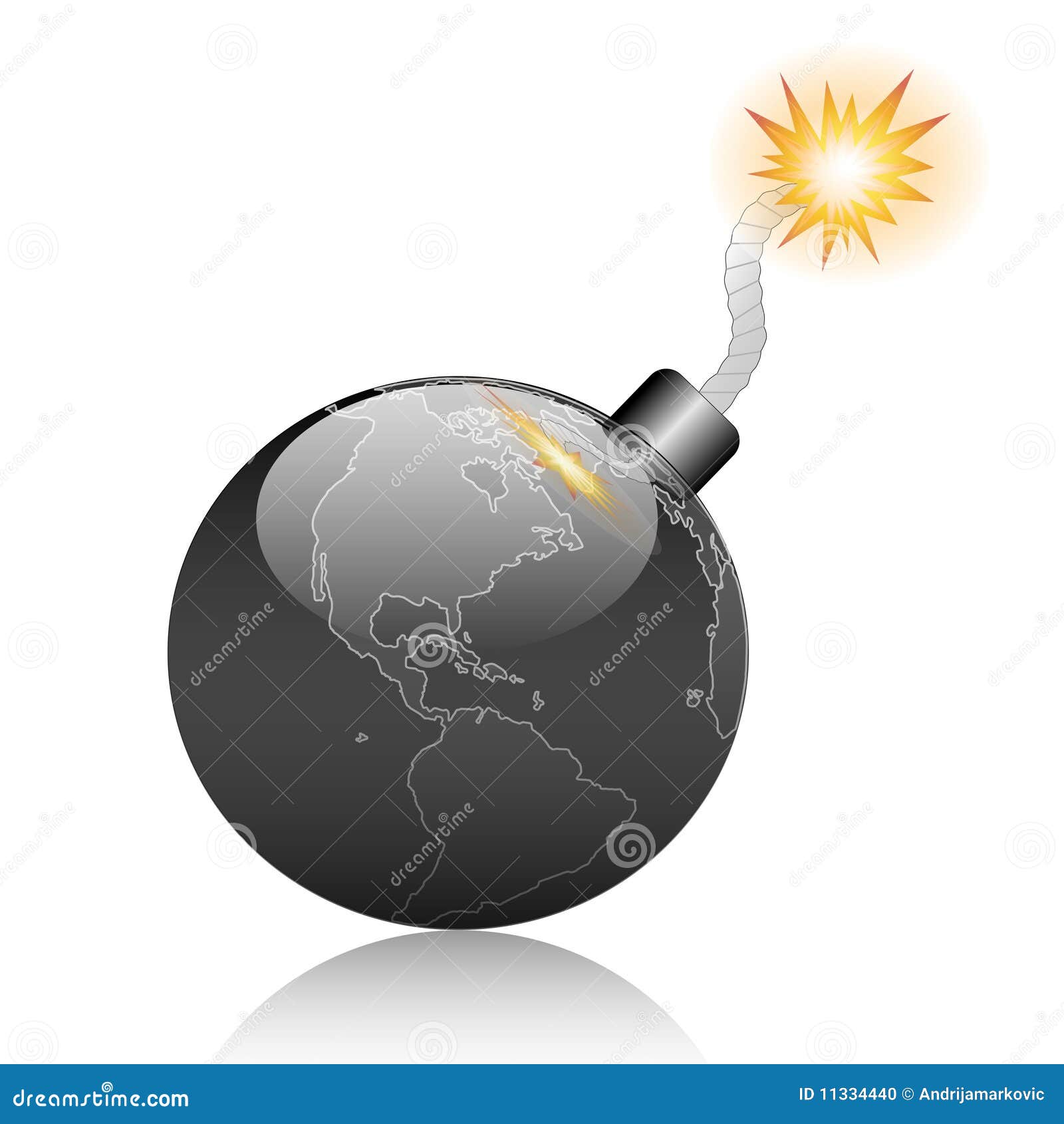 Bomba da terra ilustração do vetor. Ilustração de branco - 11334440