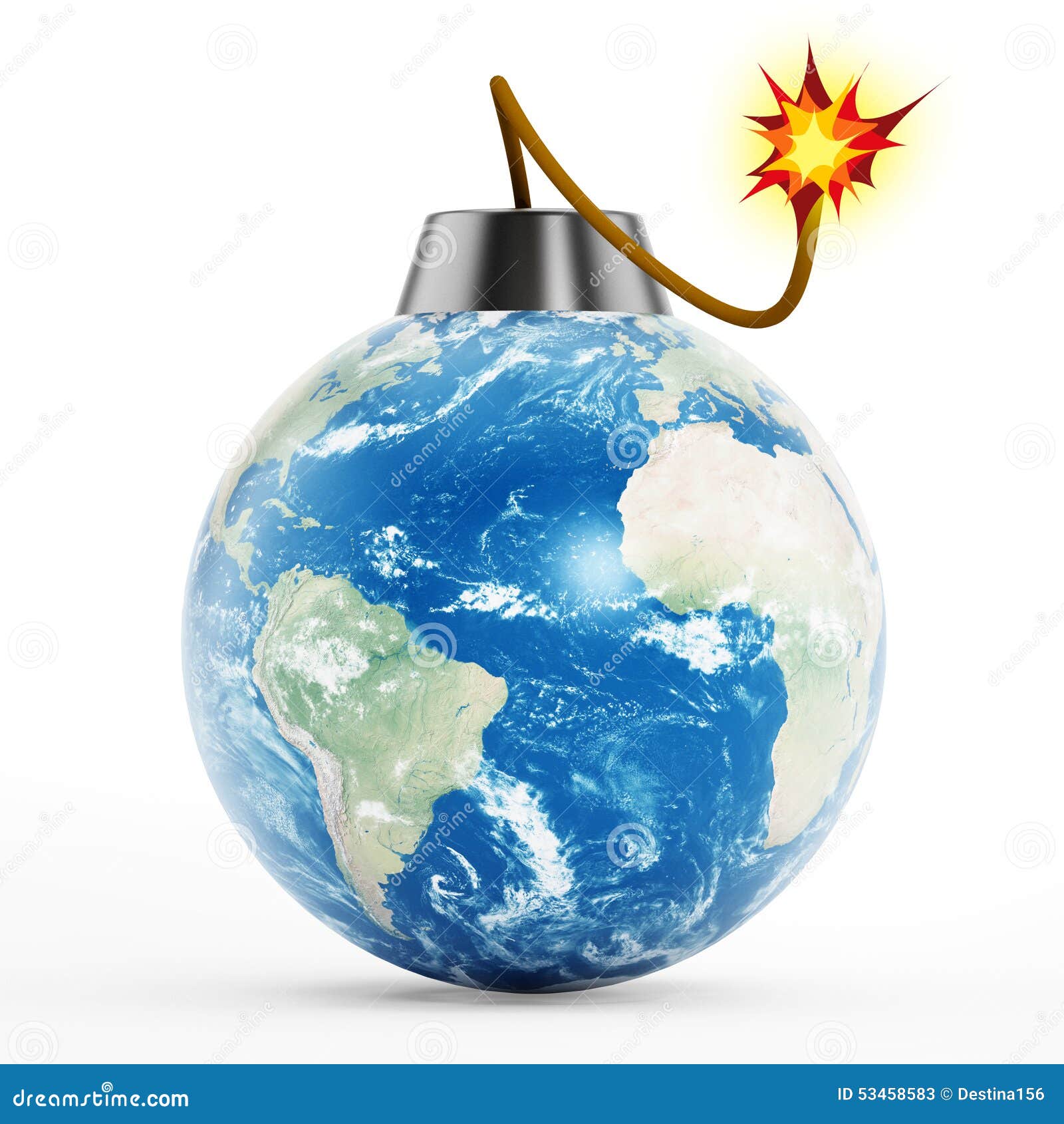 Bomba de la tierra stock de ilustración. Ilustración de bomba - 53458583