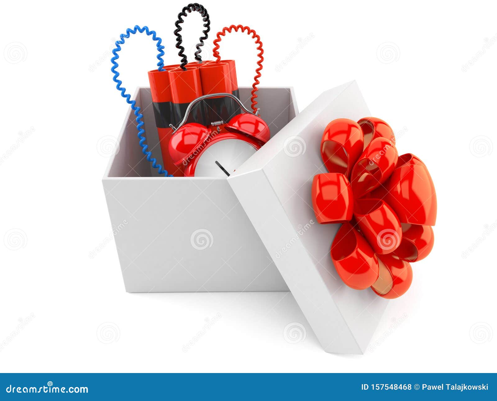 Bomba De Tiempo Dentro De Un Regalo Stock de ilustración - Ilustración ...