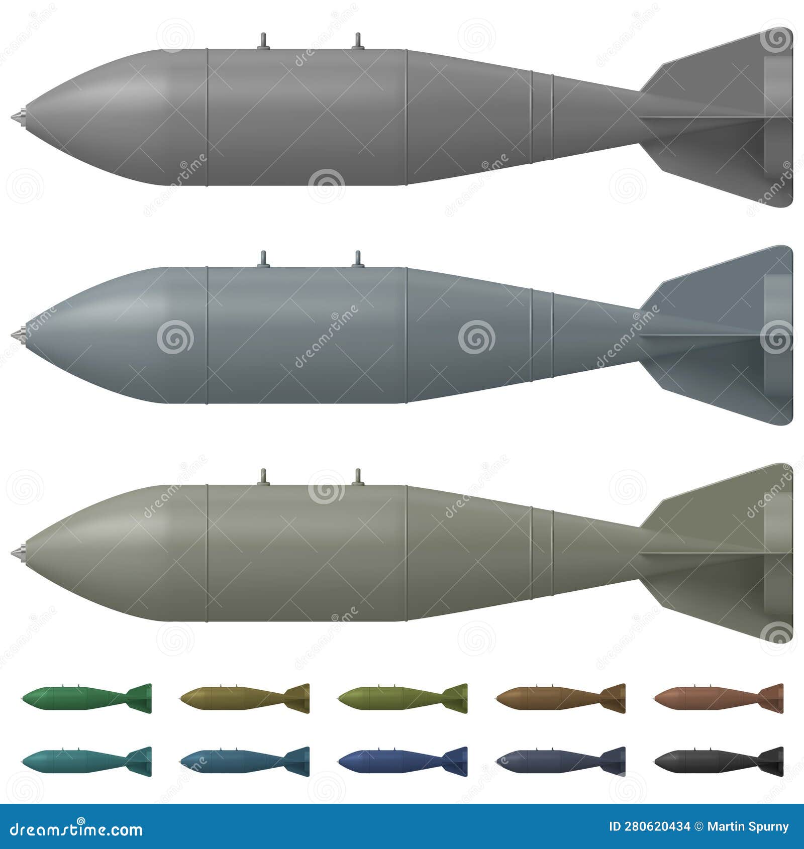 Bomba fab500 m62 ilustración del vector. Ilustración de gris - 280620434