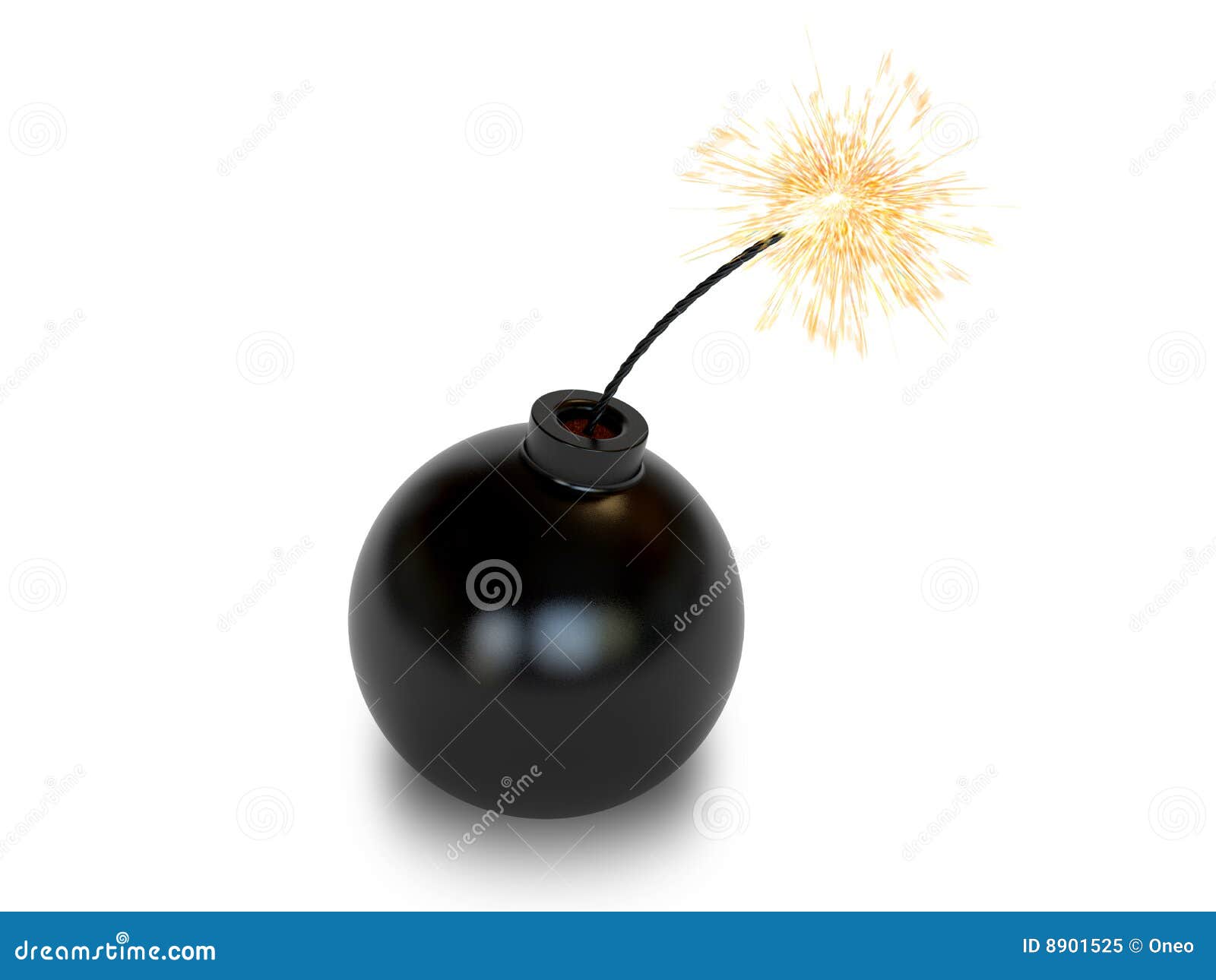 Bomba Nel Vecchio Stile Con Uno Stoppino Burning Illustrazione di Stock ...