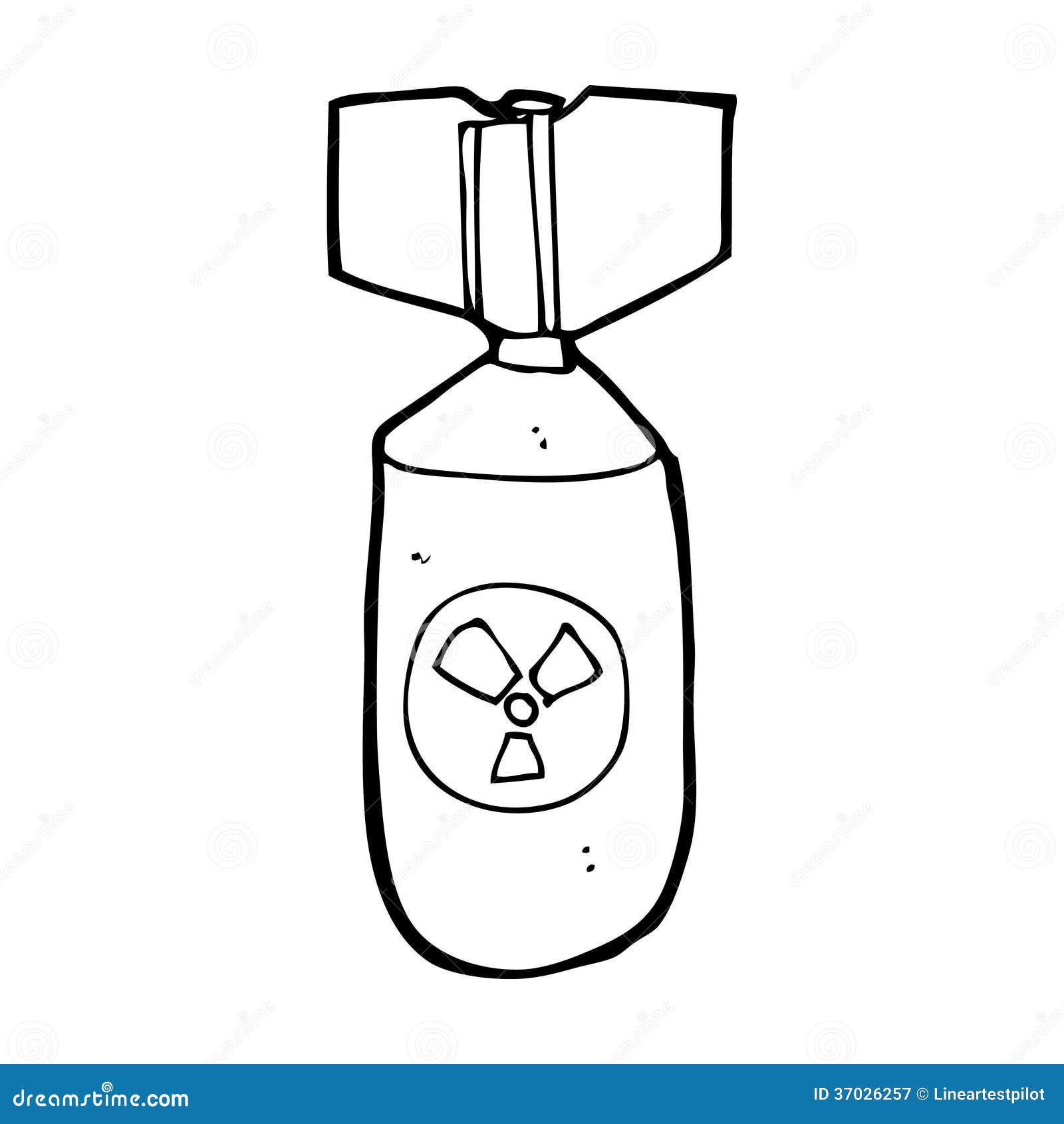 Bomba Nuclear De La Historieta Stock de ilustración - Ilustración de ...