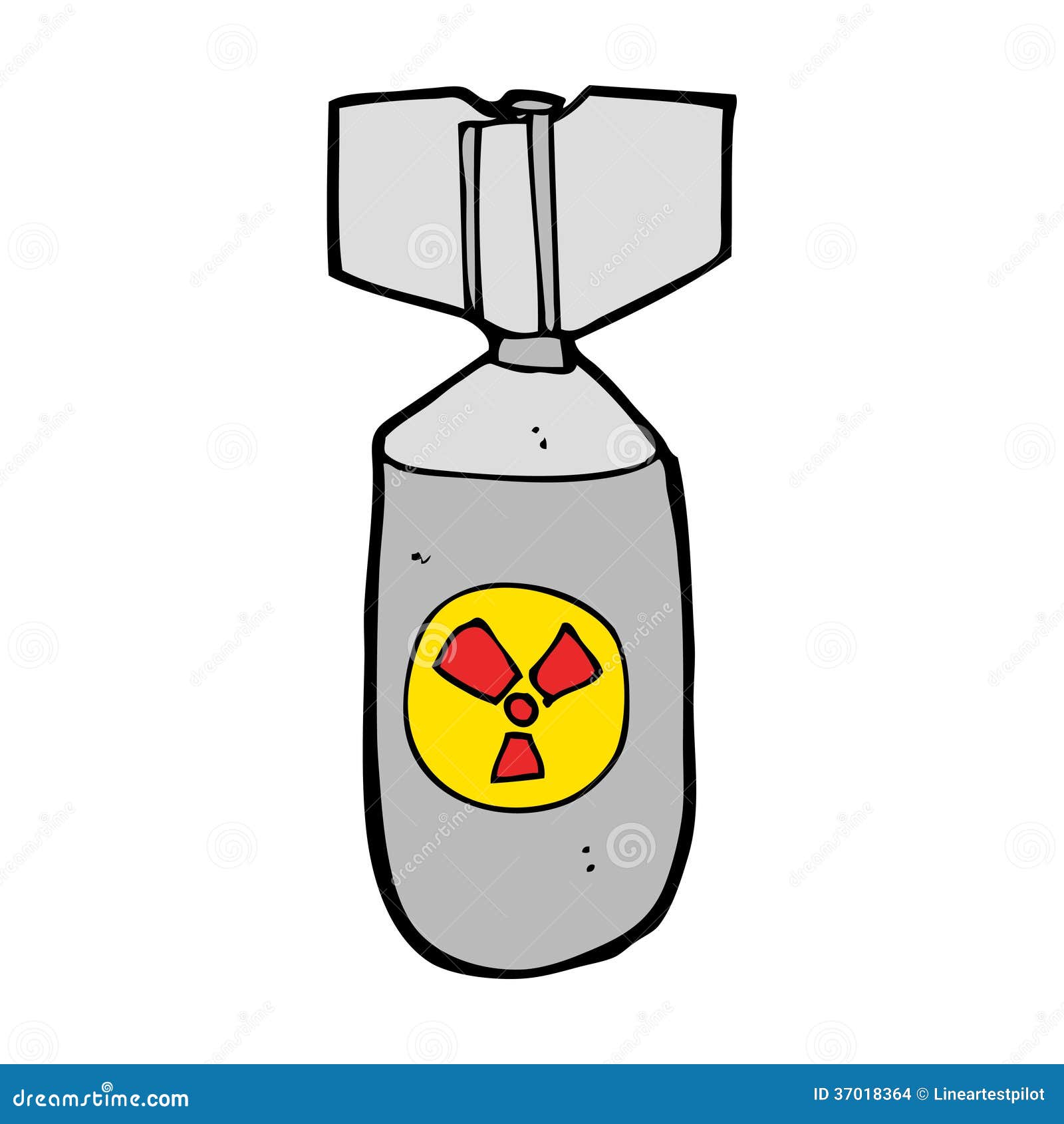 Bomba Nuclear Dos Desenhos Animados Ilustração do Vetor - Ilustração de ...