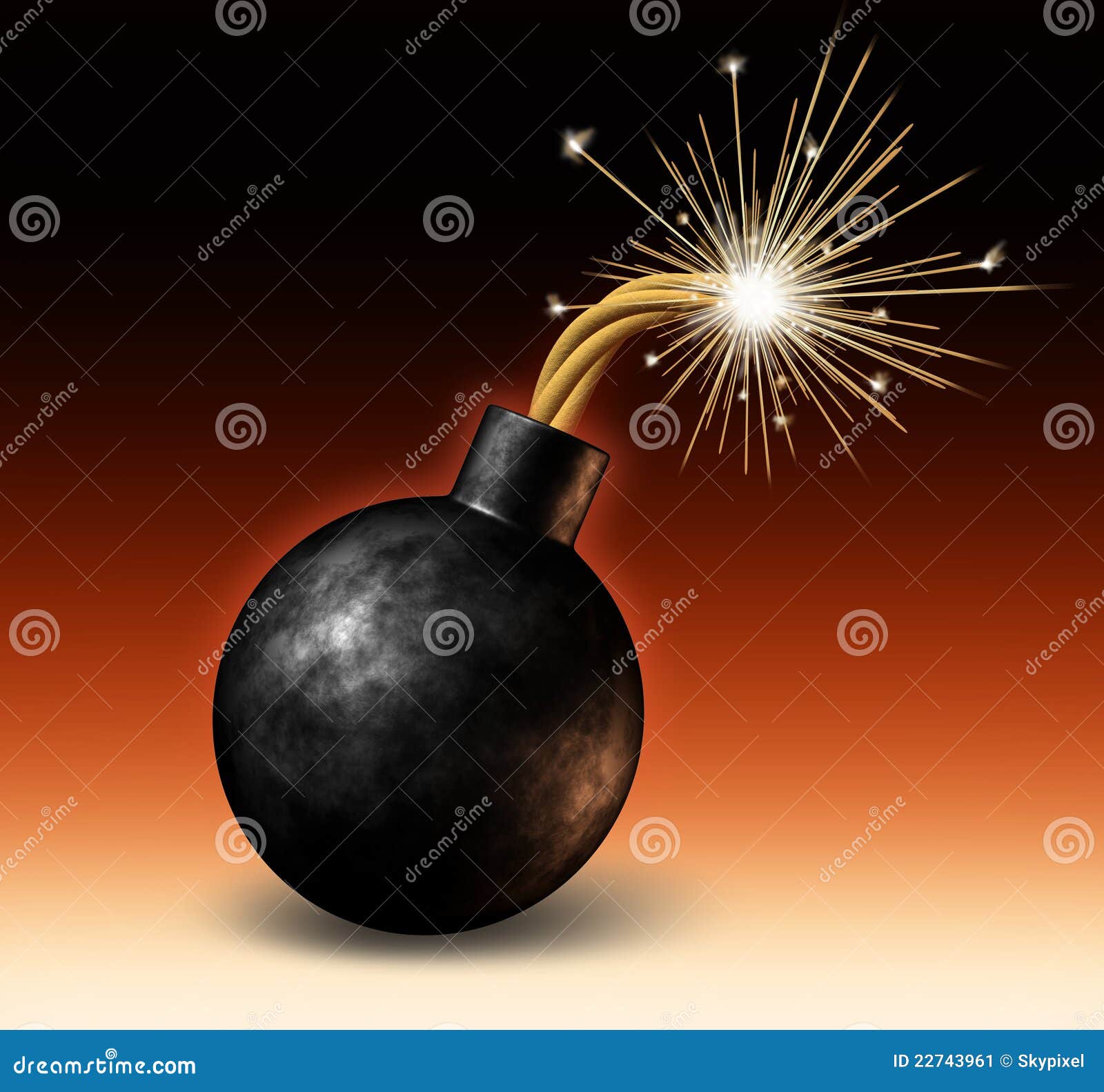 Bomba que explode ilustração stock. Ilustração de countdown - 22743961