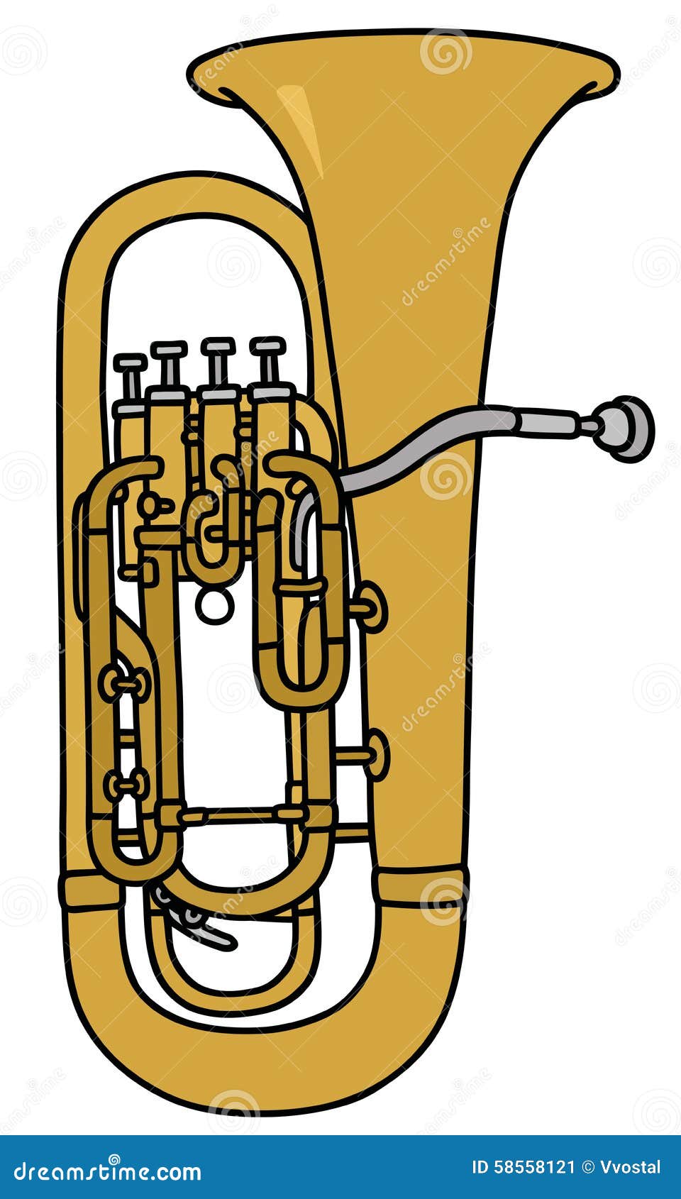Bombardone ilustración del vector. Ilustración de jazz - 58558121