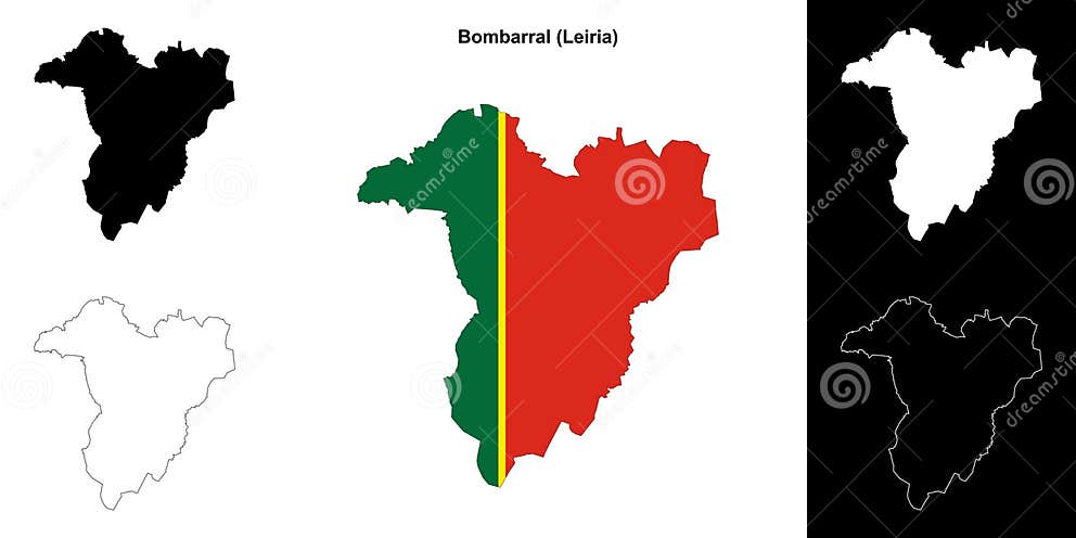Bombarral outline map stock illustration. Illustration of leiria ...