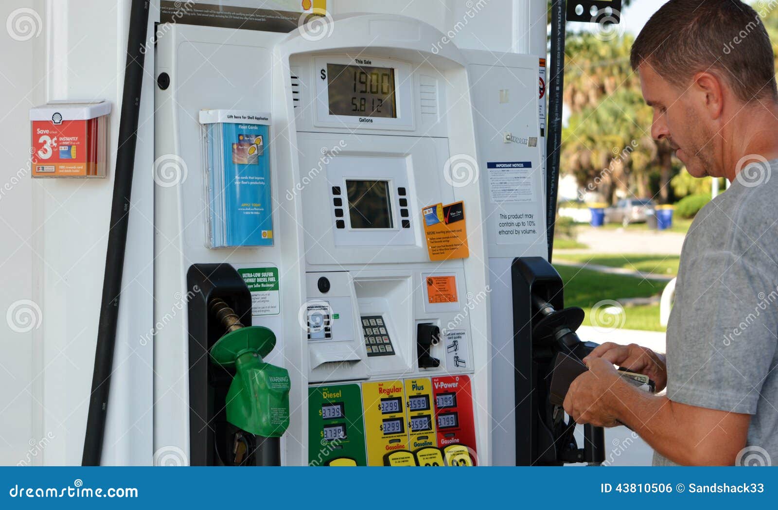 Bombas De Shell Fuel Dispenser /Gas Foto editorial - Imagen de precios ...