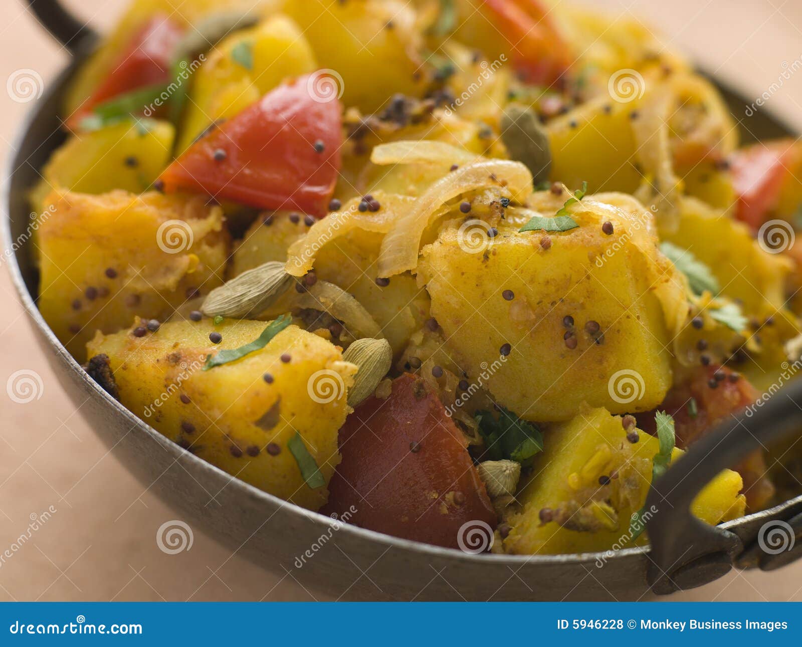 Bombay Aloo - Curried Potatoes Stock Photo - Image of order, aloo: 5946228