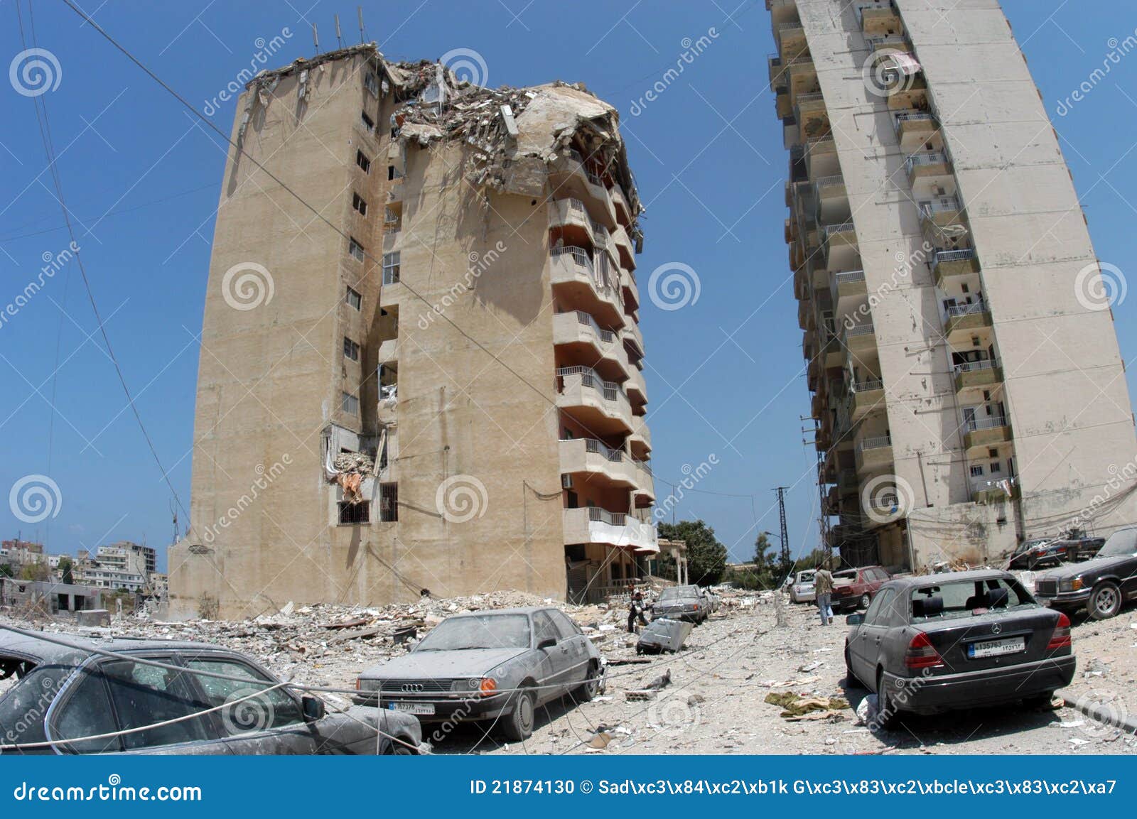 Bombed Buildings in Tyre editorial image. Image of buildings - 21874130