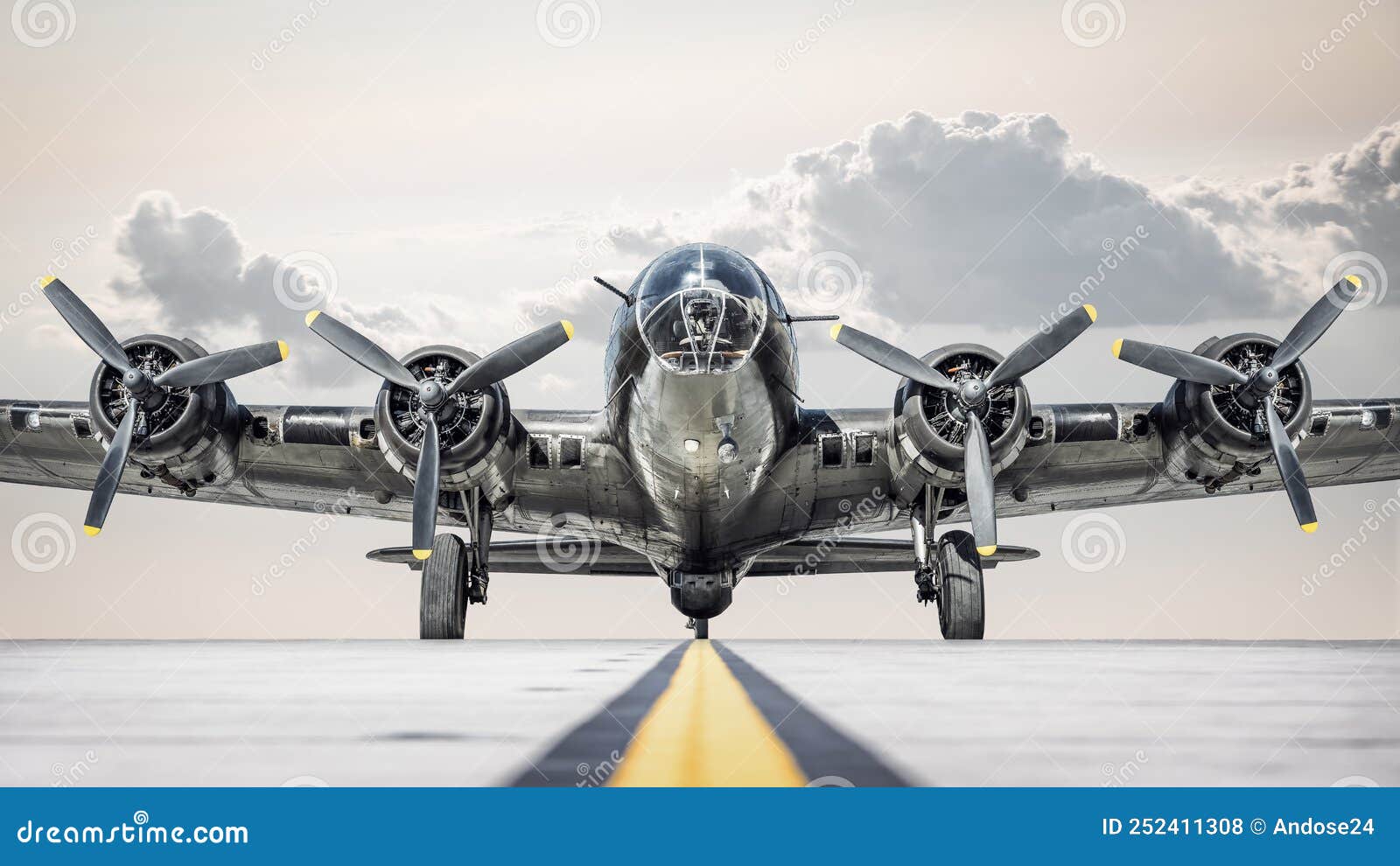 Bomber stock photo. Image of plane, historical, dramatic - 252411308