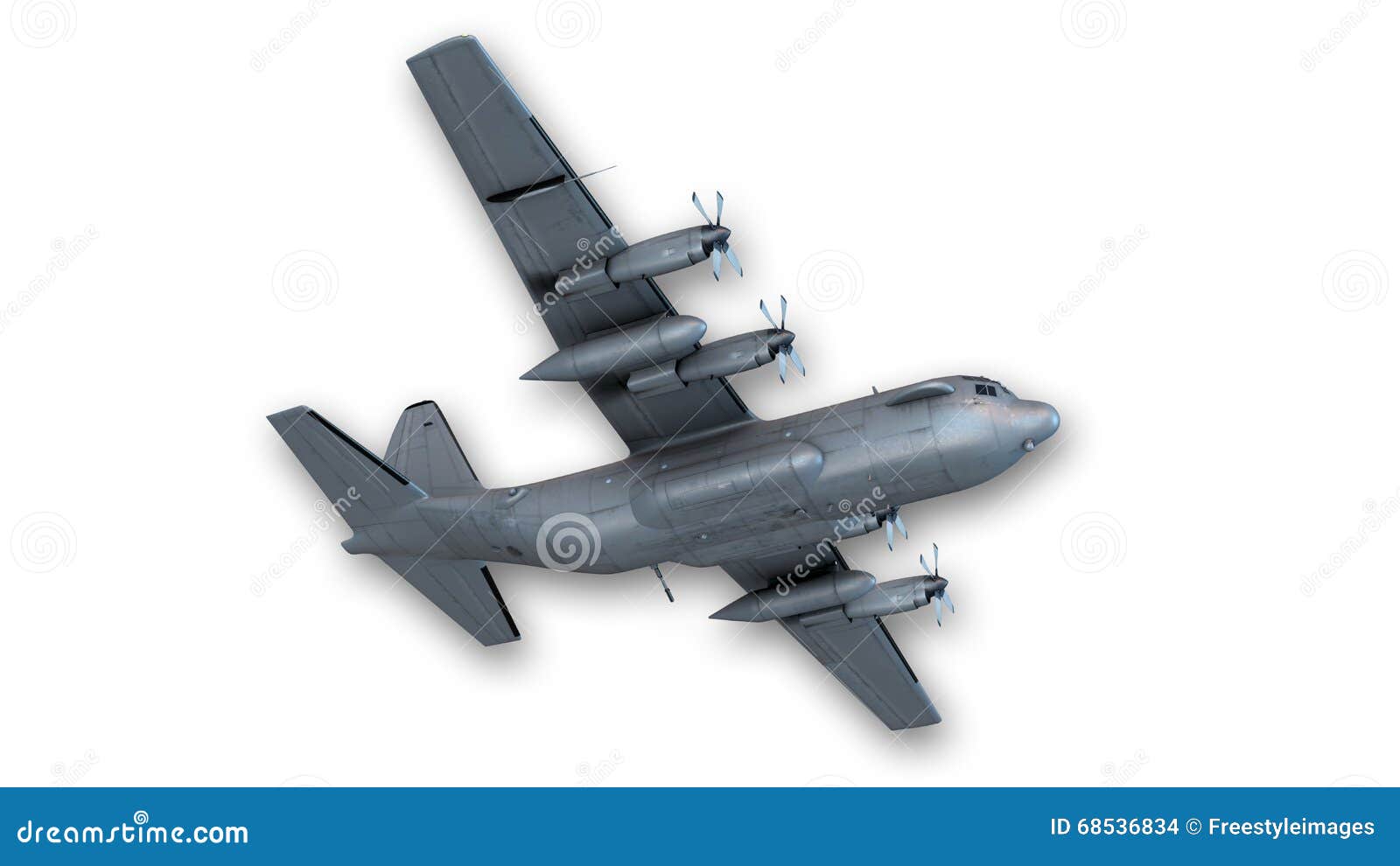 Bomber, Military Plane on White, Bottom View Stock Photo - Image of ...