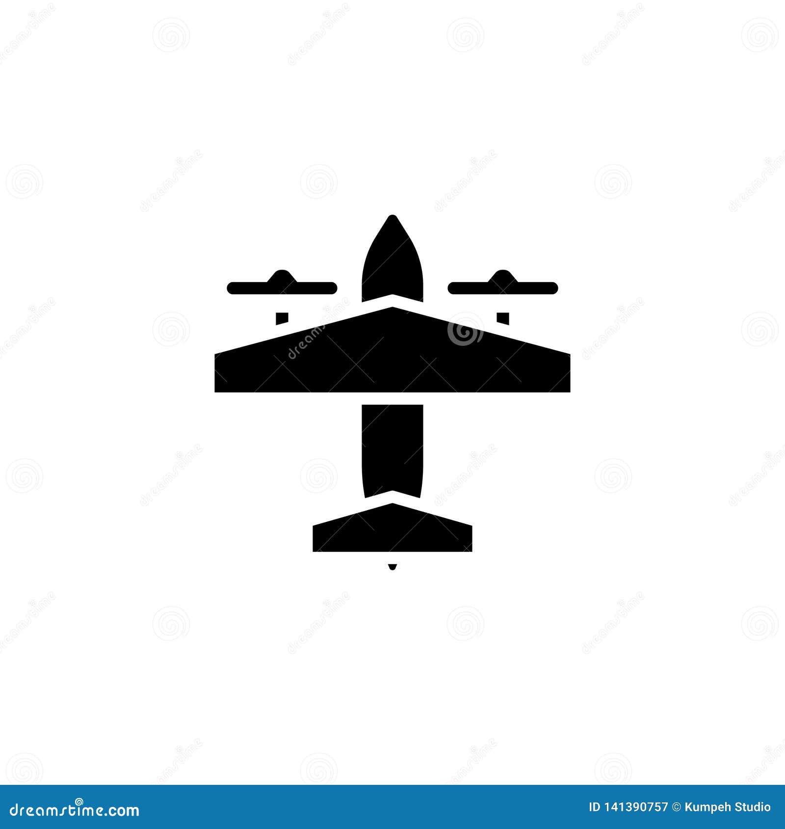 Bomber Plane Icon Solid. Vehicle and Transportation Icon Stock Stock ...