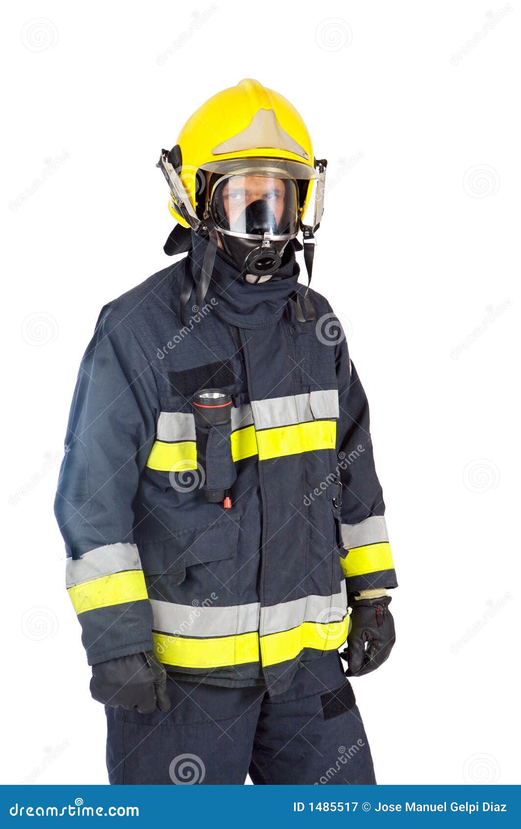 Bombero imagen de archivo. Imagen de valiente, linterna - 1485517