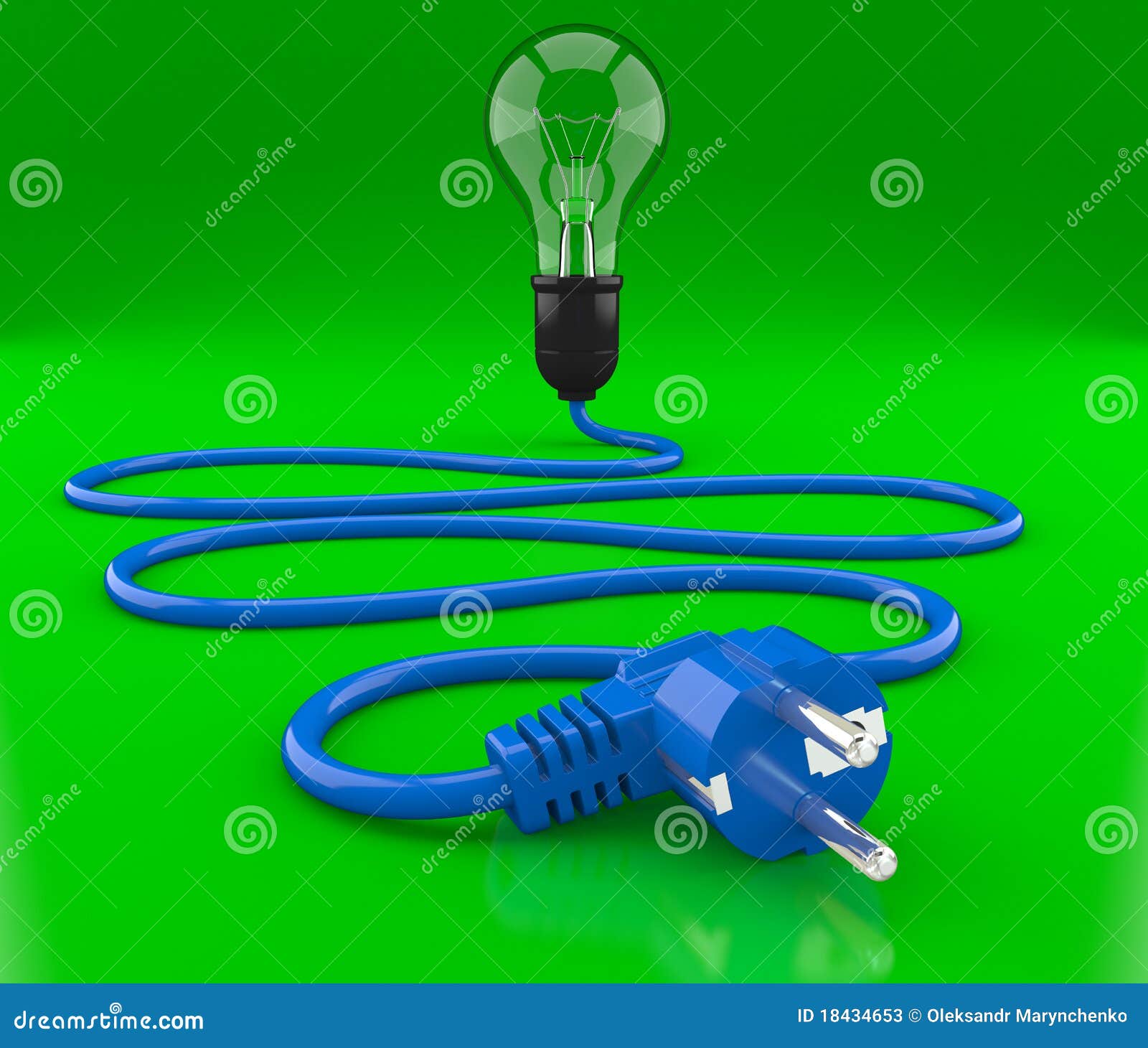 Bombilla, Cable Y Electroplug Stock de ilustración - Ilustración de ...