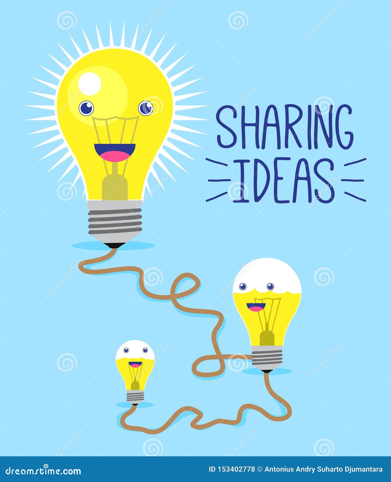 Bombilla conectada ilustración del vector. Ilustración de ideas - 153402778