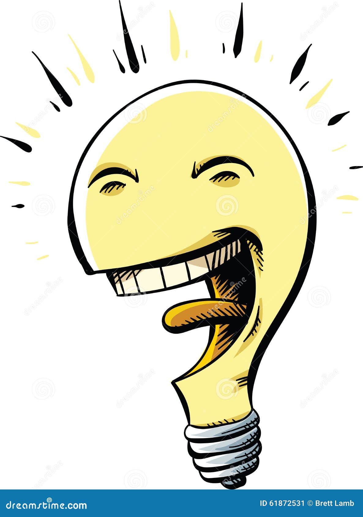 Bombilla feliz ilustración del vector. Ilustración de feliz - 61872531