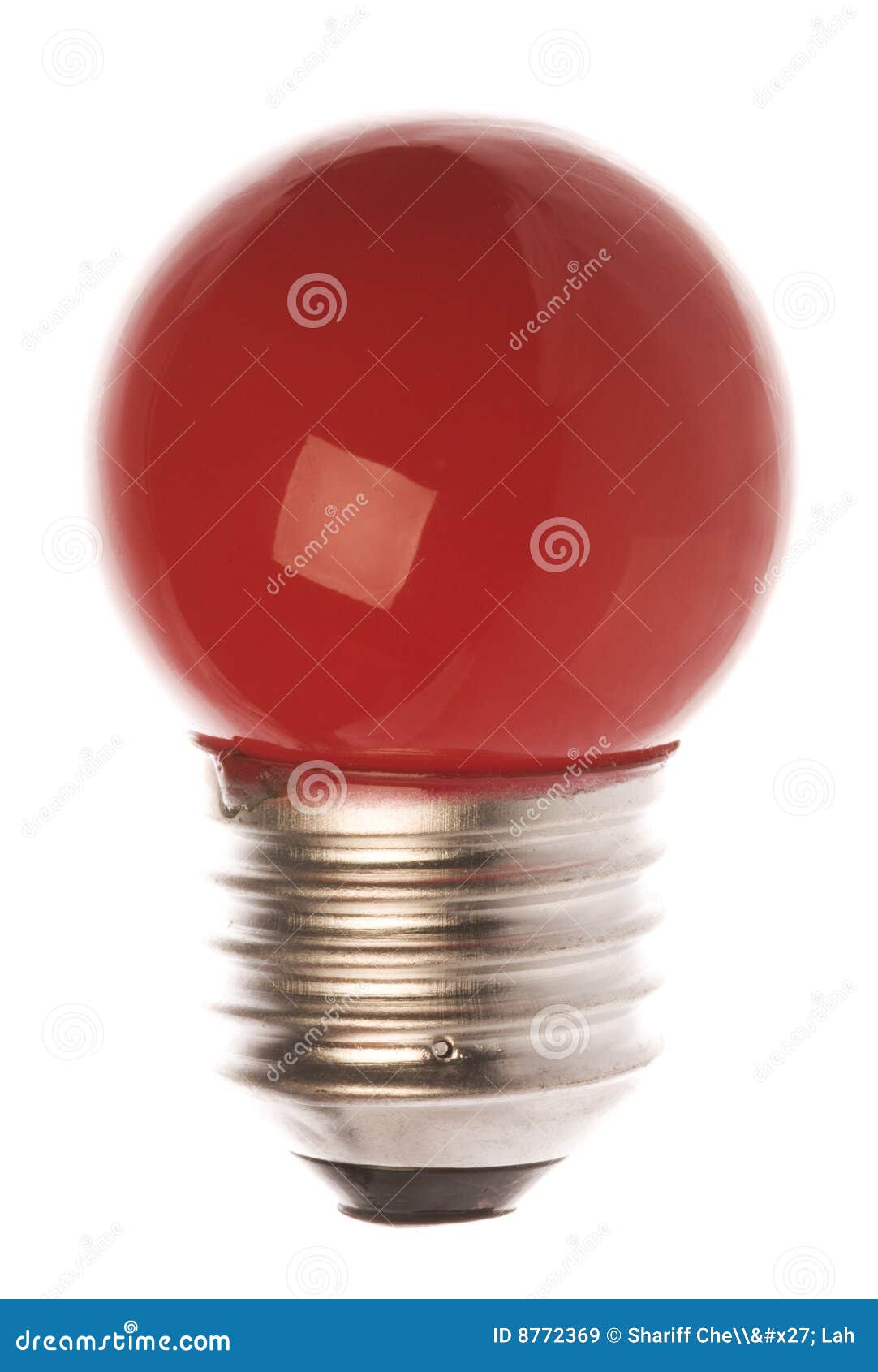 Bombilla roja aislada imagen de archivo. Imagen de primer - 8772369