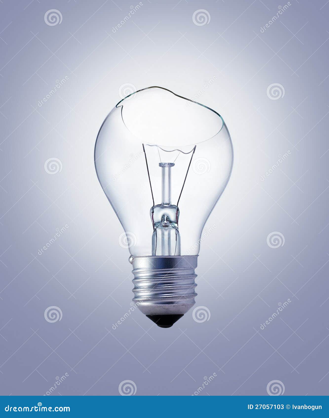 Bombilla rota imagen de archivo. Imagen de electricidad - 27057103