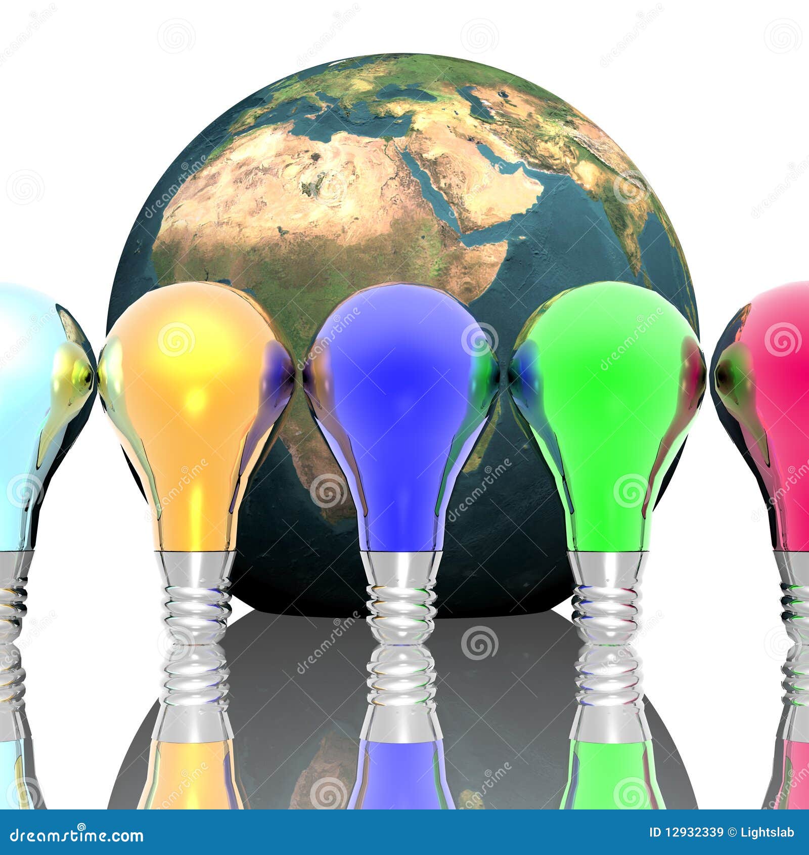 Bombillas Rojas, Azules Y Verdes Stock de ilustración - Ilustración de ...