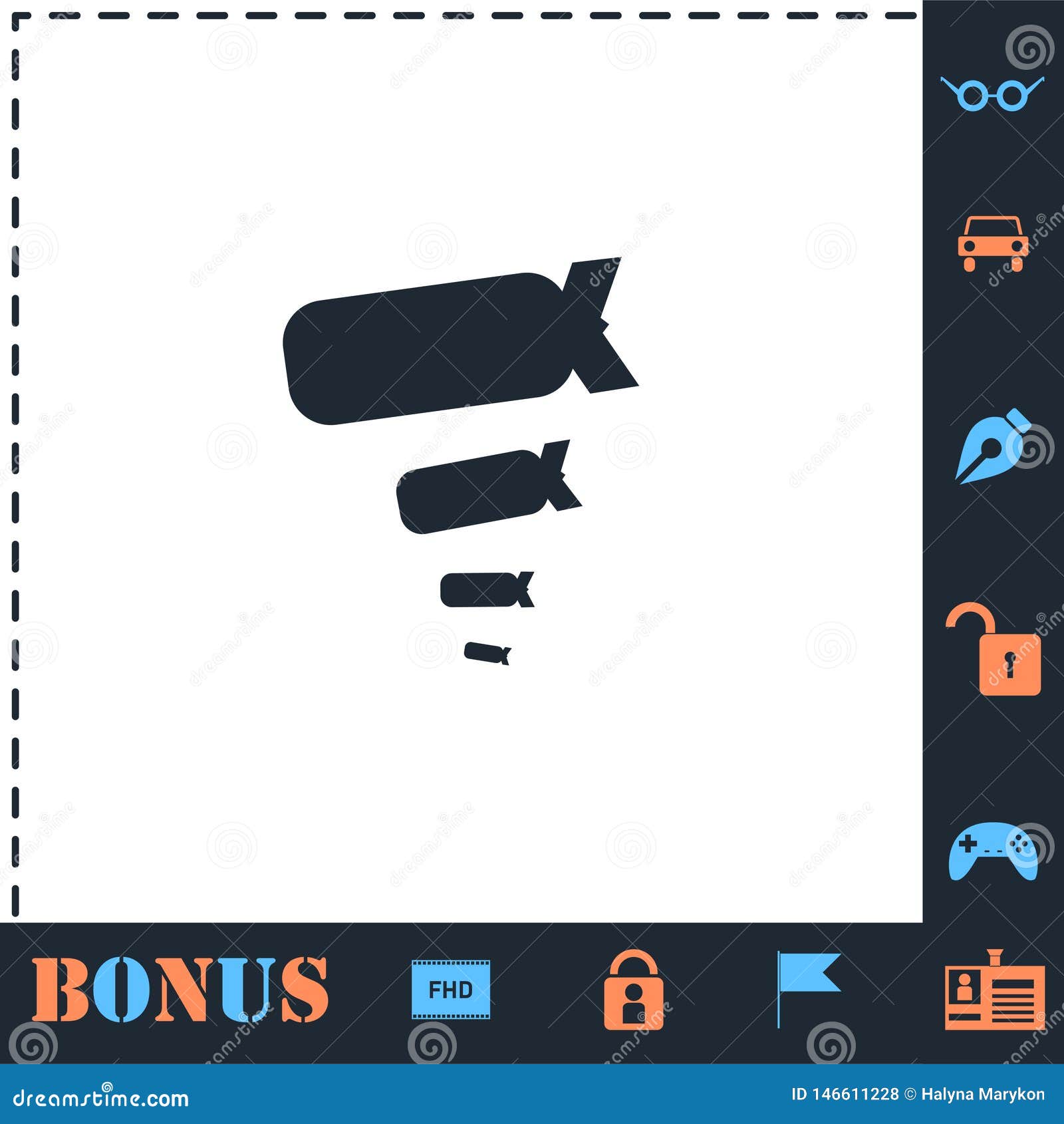 Bombing Icon. Vector Illustration Isolated On White Background ...