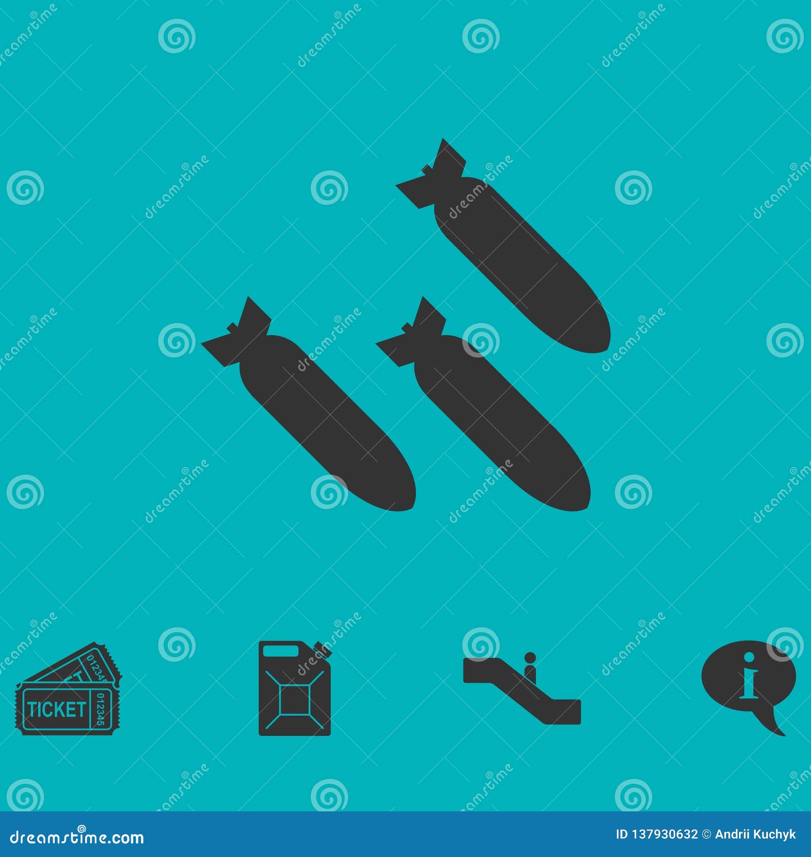 Bombing Icon. Vector Illustration Isolated On White Background ...