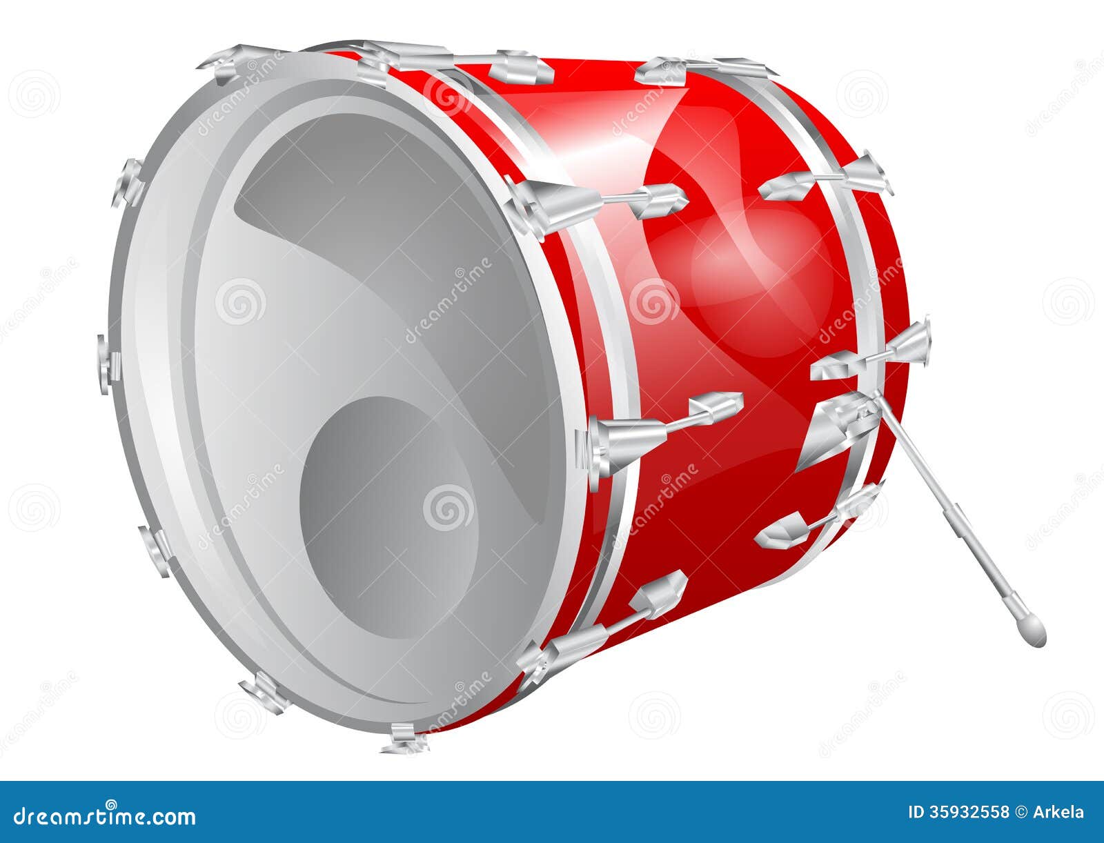 Bombo ilustración del vector. Ilustración de instrumento - 35932558