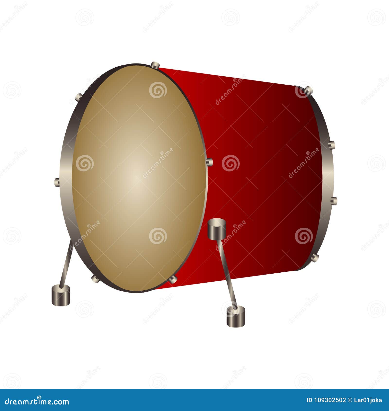 Bombo Aislado Instrumento Musical Ilustración del Vector - Ilustración ...
