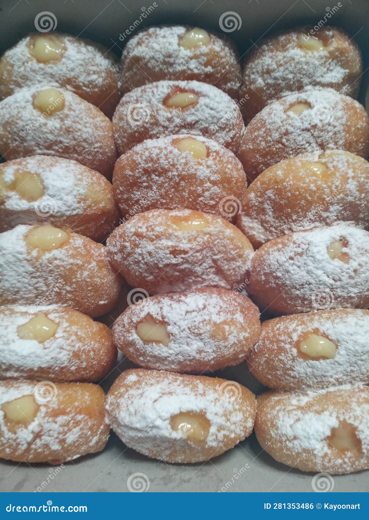 Bomboloni, A Donut Filled With Melted Chocolate And Eaten As A Snack ...