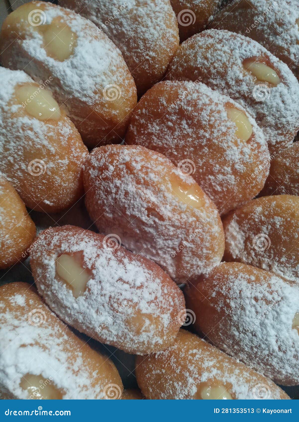 Bomboloni, A Donut Filled With Melted Chocolate And Eaten As A Snack ...