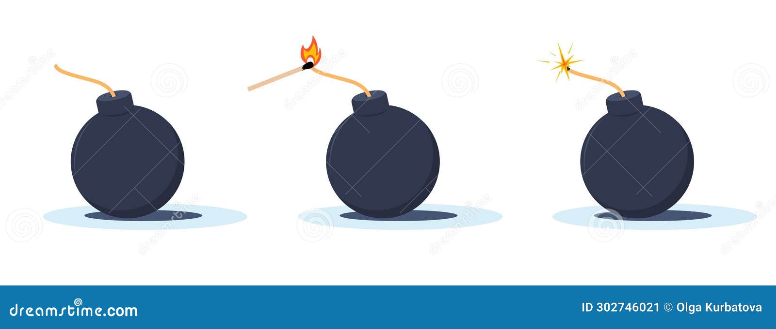 Bombs For Match Three Game Cartoon Vector | CartoonDealer.com #57733295