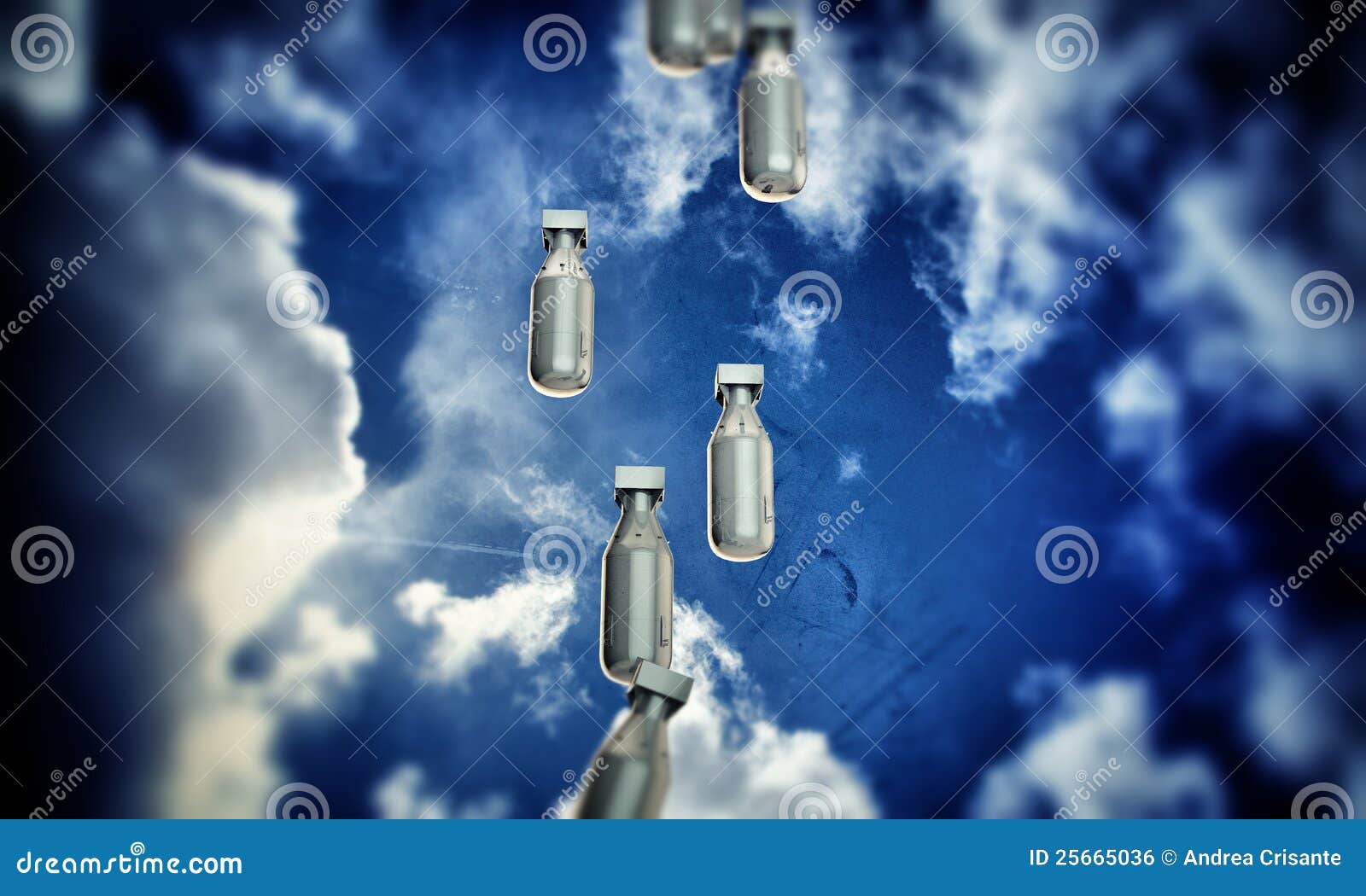 Bombs falling stock illustration. Illustration of object - 25665036