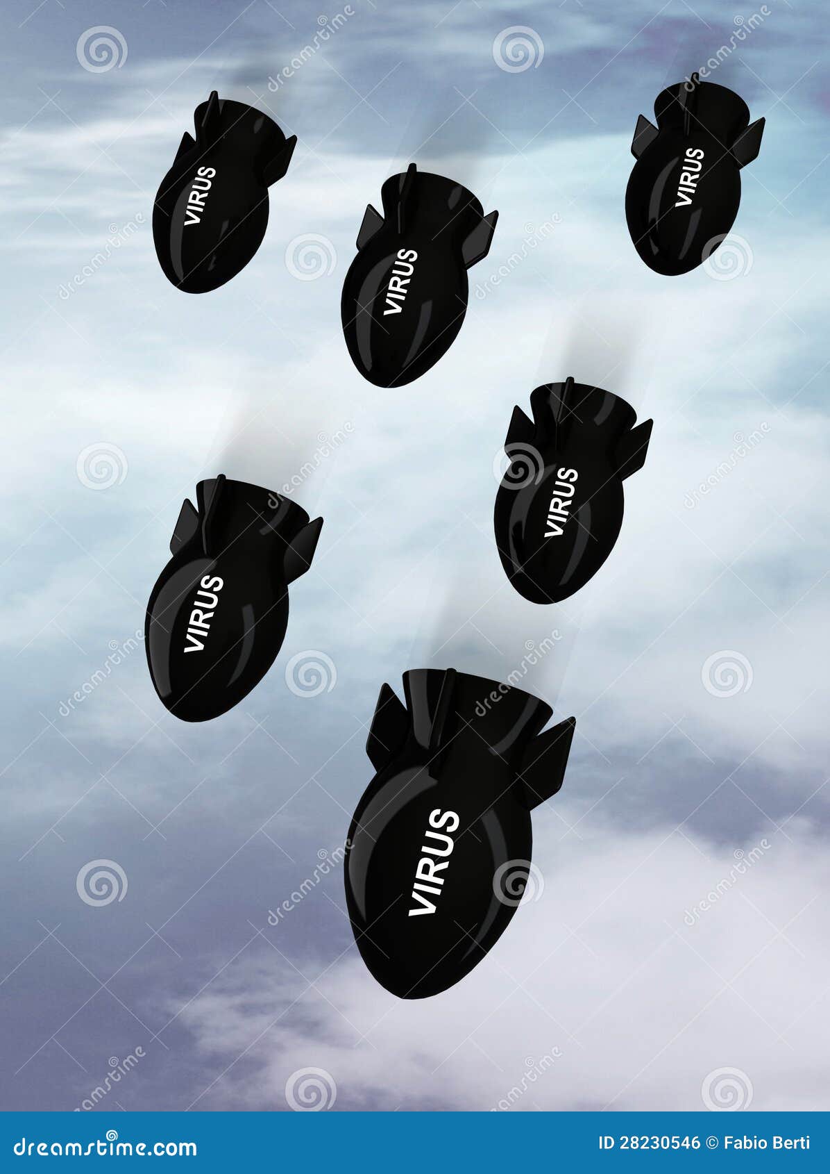 Bombs Falling from the Sky with Written Stock Illustration ...